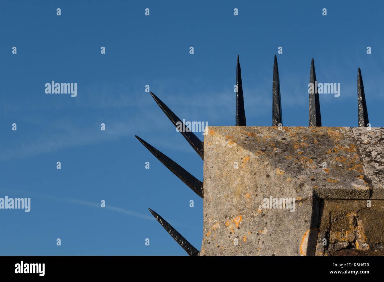 Row of spikes hi-res stock photography and images - Alamy
