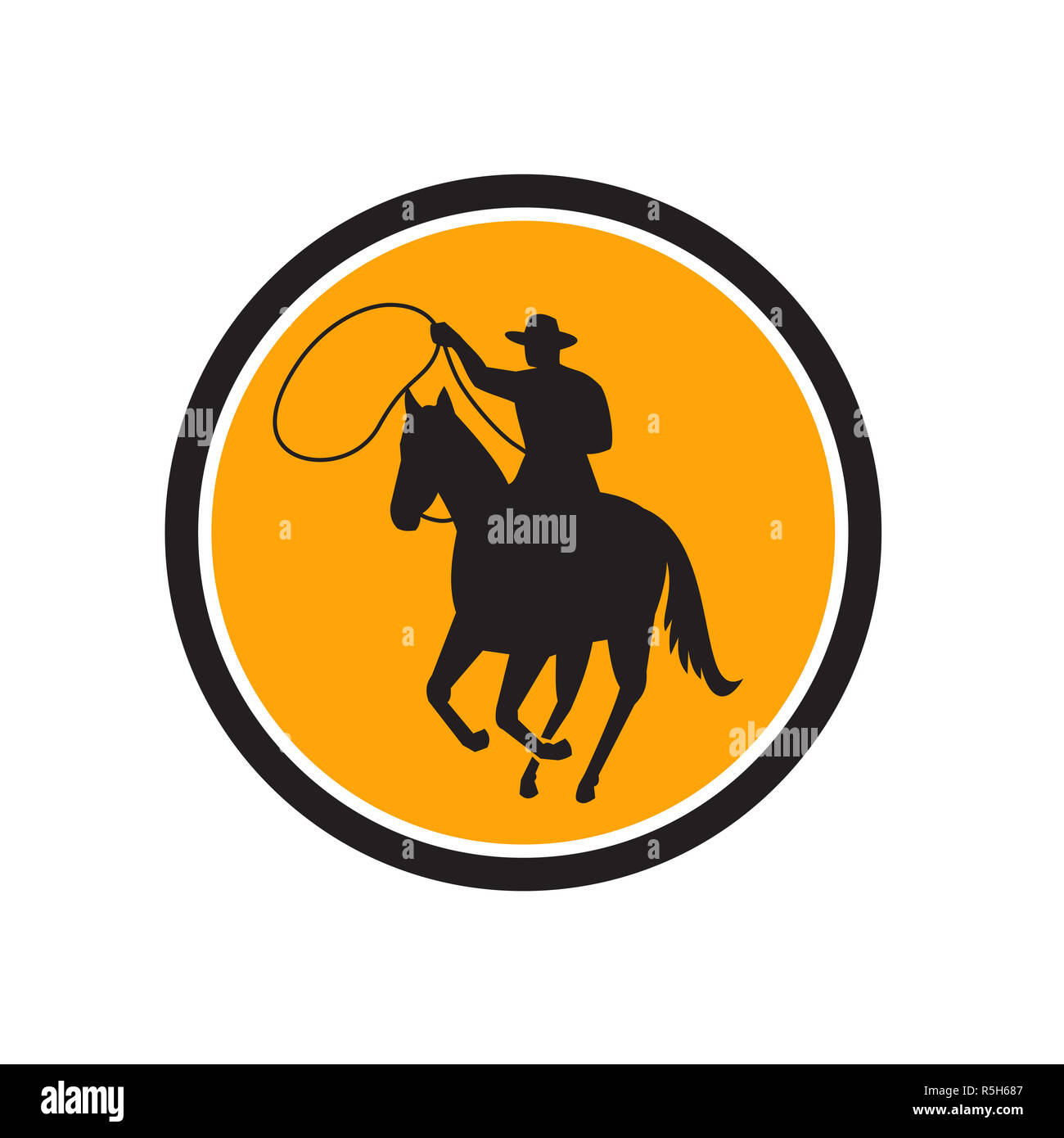 Roping horse Cut Out Stock Images & Pictures - Alamy