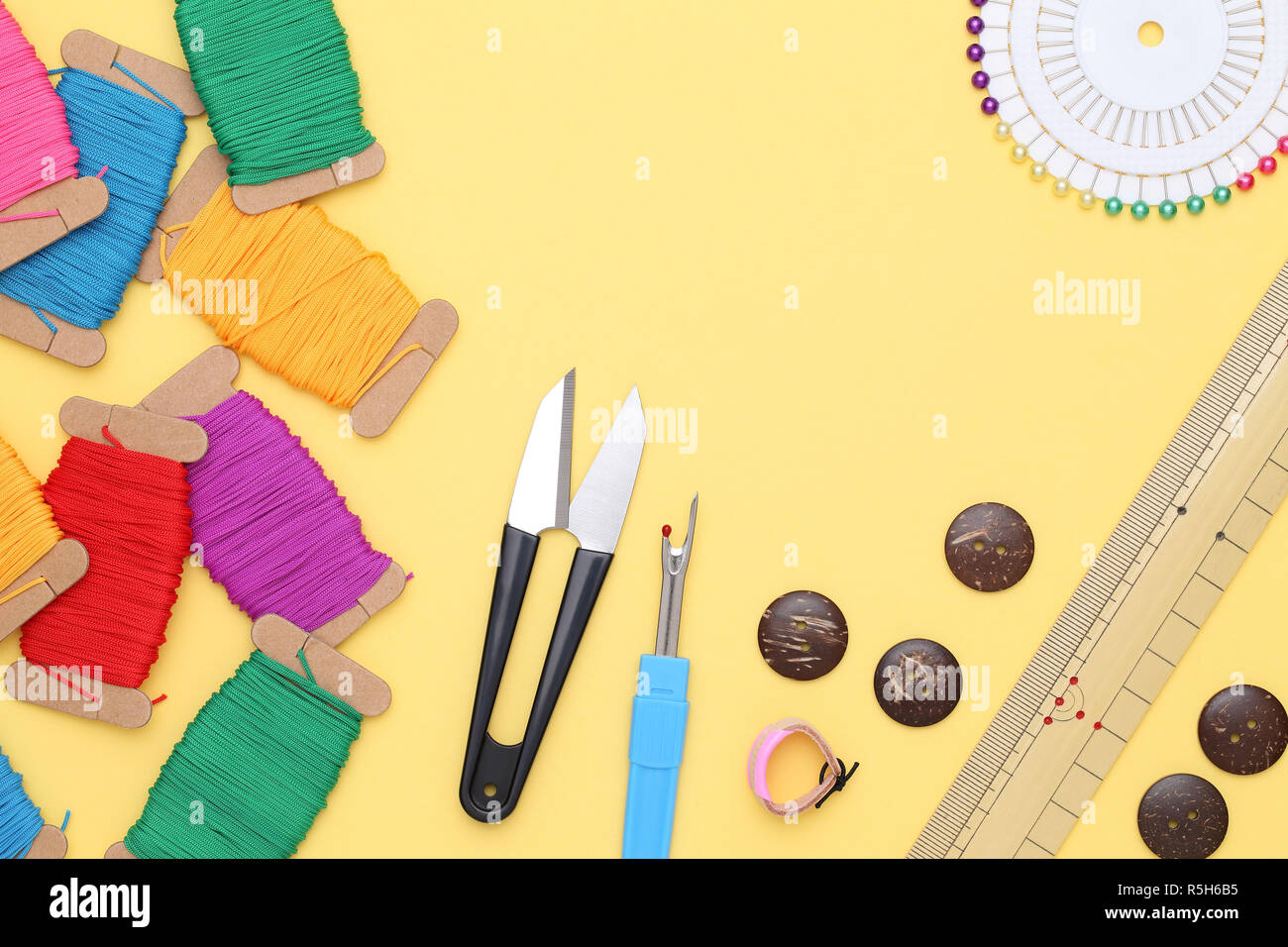 sewing tools, tailoring and fashion concept Stock Photo - Alamy