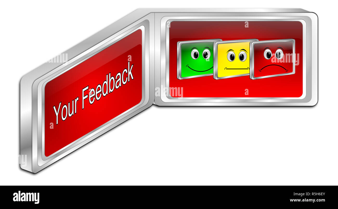 red Your Feedback Button - 3D illustration Stock Photo - Alamy