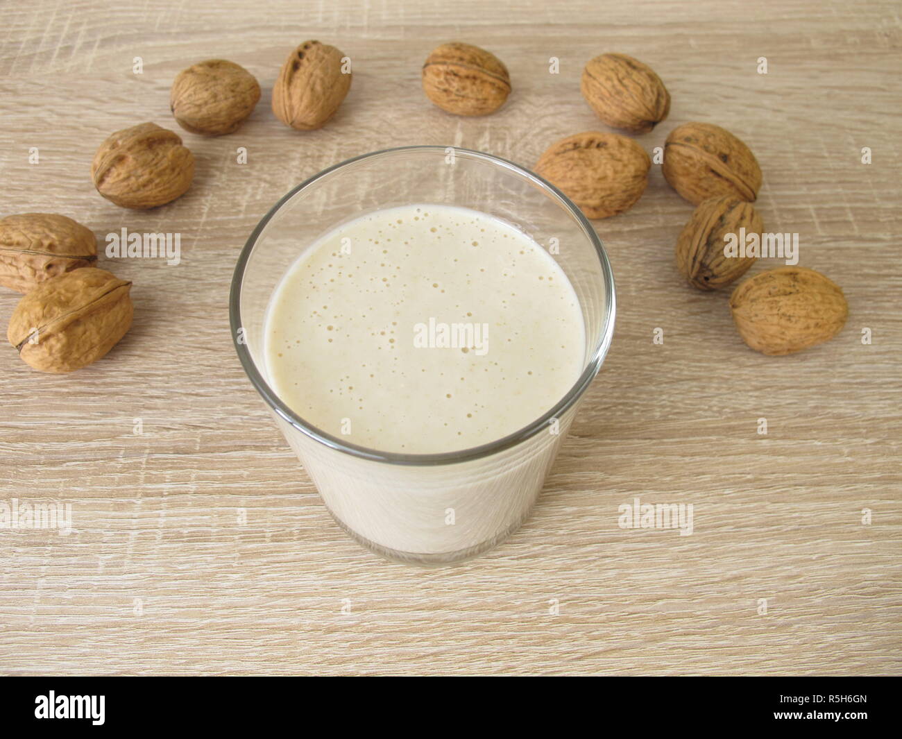 homemade protein shake with walnut flour Stock Photo - Alamy