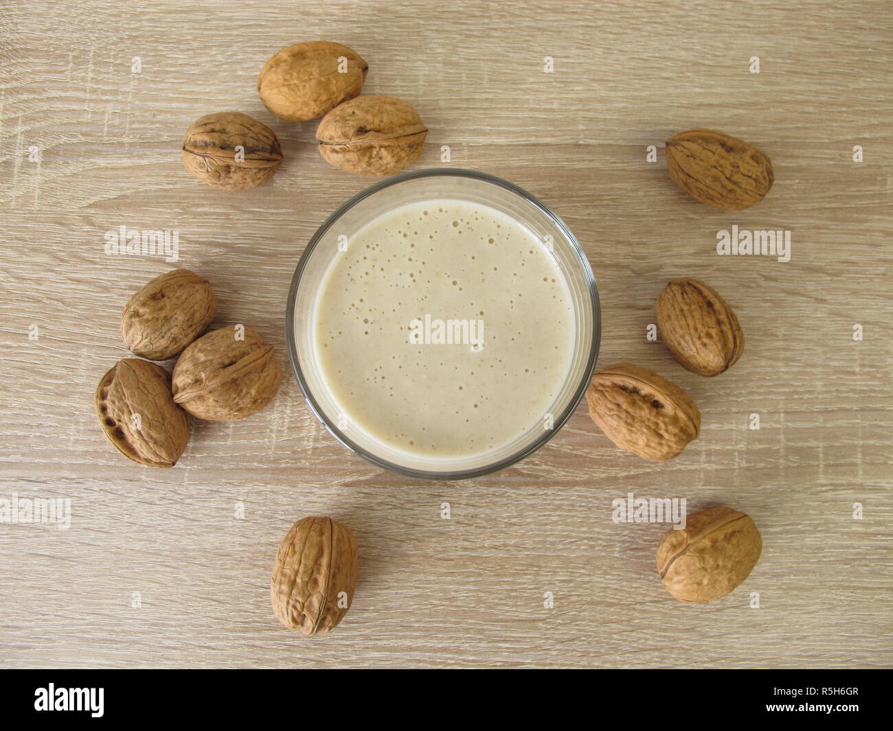 homemade protein shake with walnut flour Stock Photo - Alamy