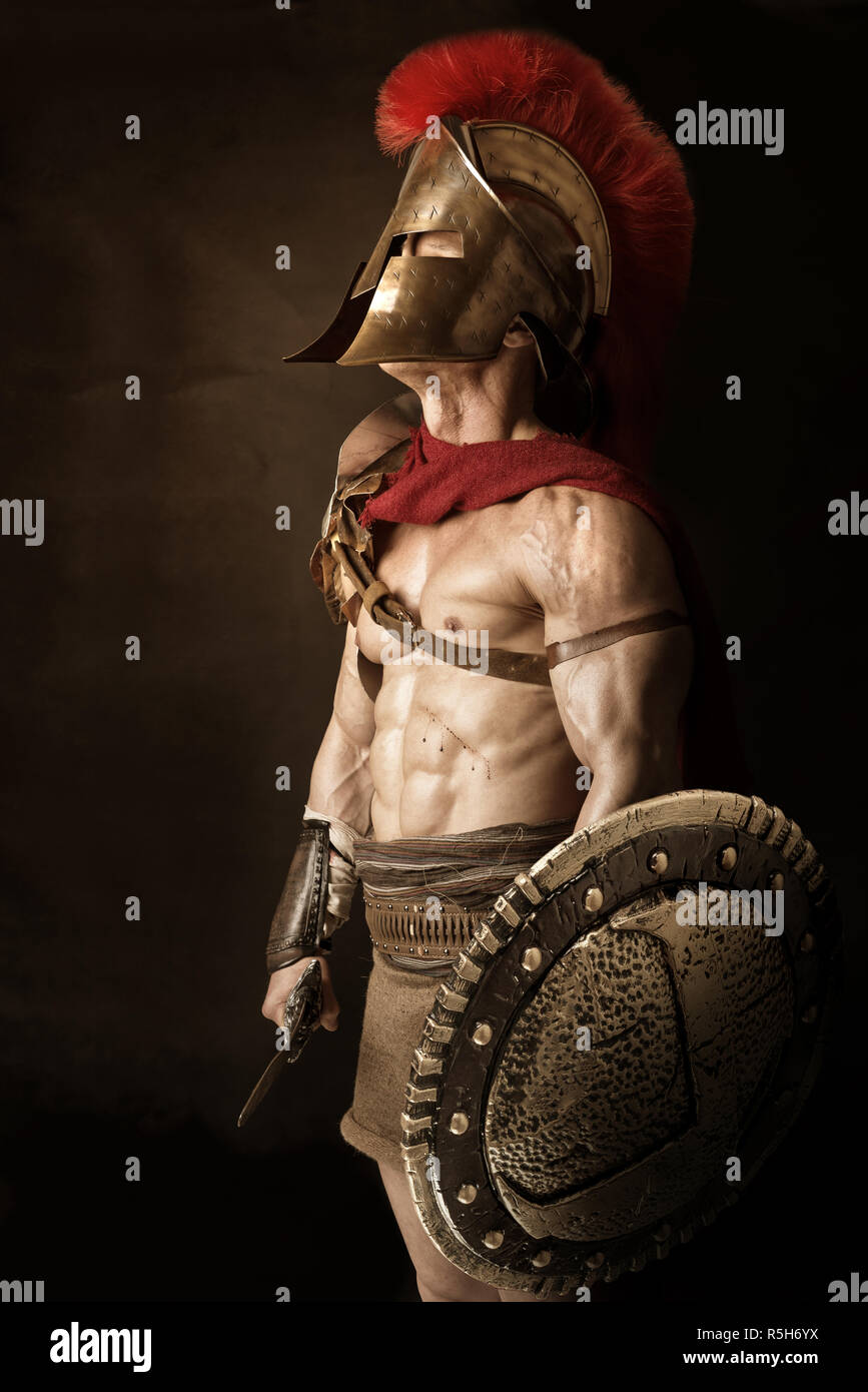 Ancient soldier or Gladiator Stock Photo - Alamy