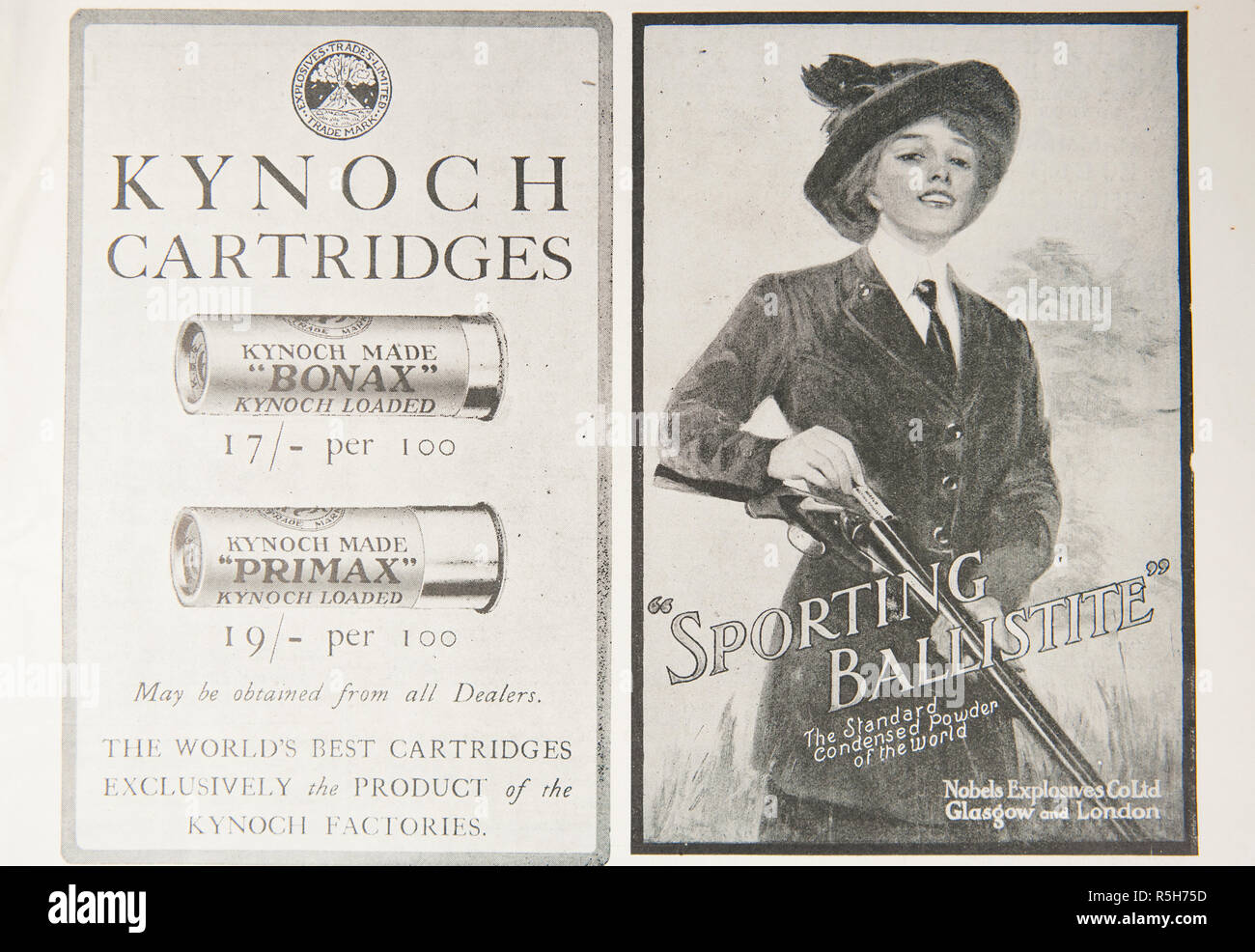 An advert for Kynoch Cartridges and Nobel’s Explosives shotgun ...
