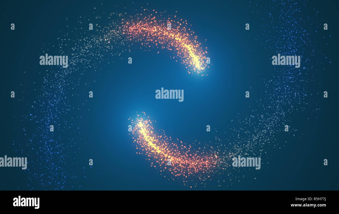 Opening intro Flash light, Lens flare, rotation Particles Stock Photo ...