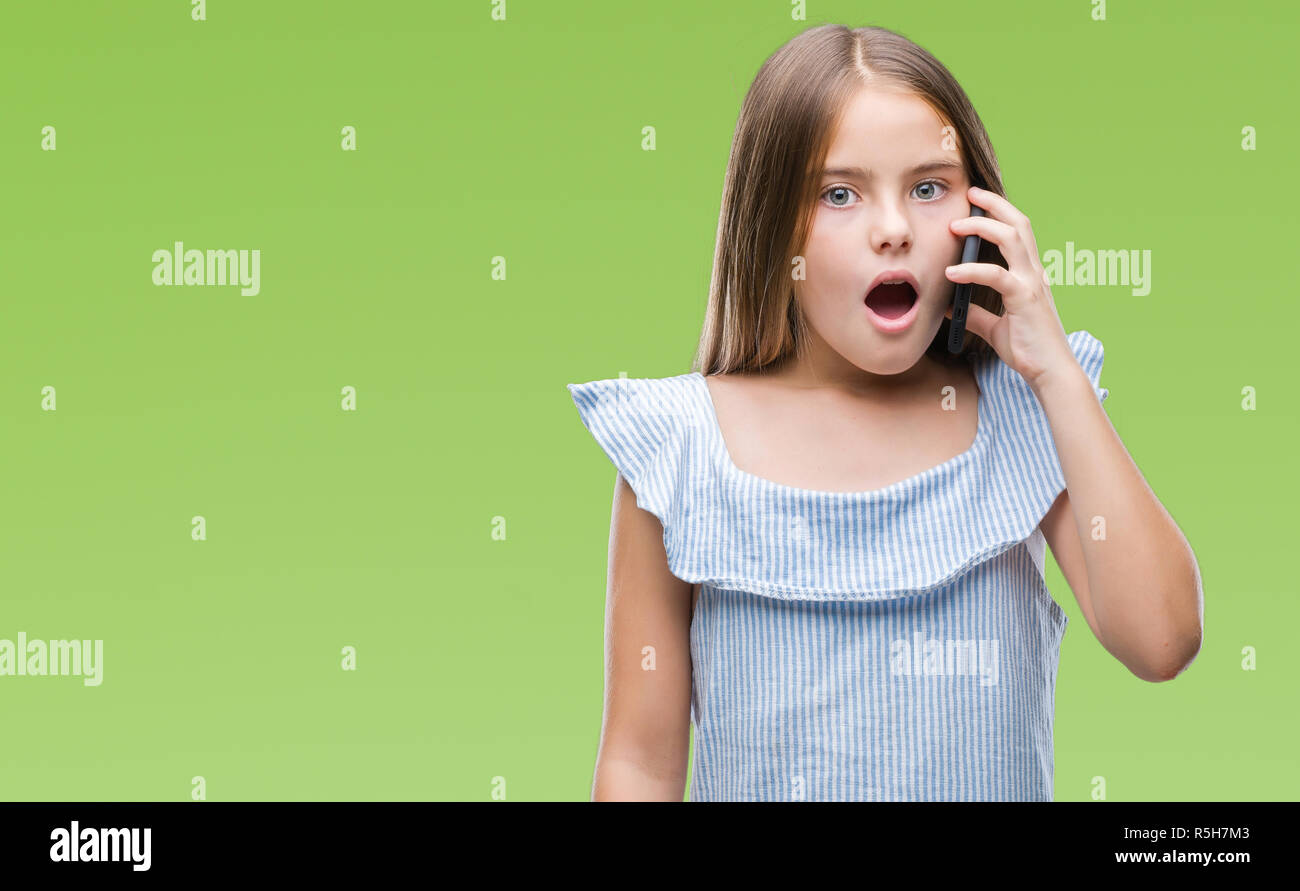 Child talking on phone scared hi-res stock photography and images - Alamy