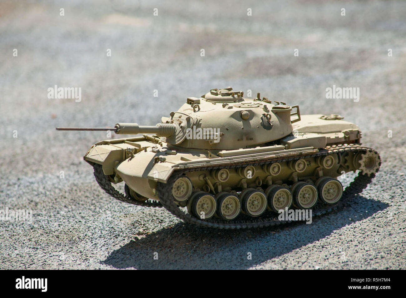 Scale model of israeli tank M-48 on the ground Stock Photo - Alamy