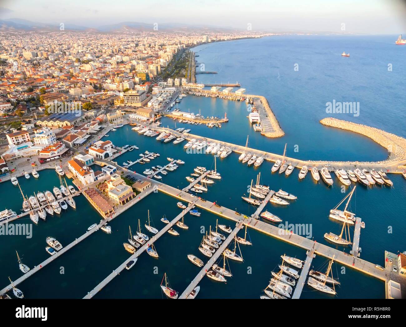 Aerial view of Limassol Marina, Cyprus Stock Photo - Alamy