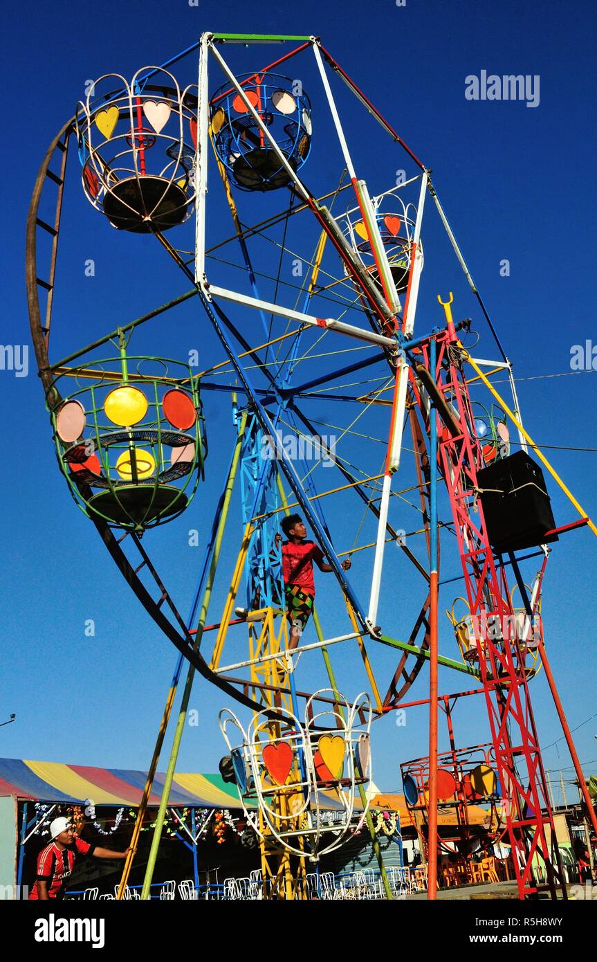 Amusement Park in PUERTO PIZARRO . Department of Tumbes .PERU Stock ...
