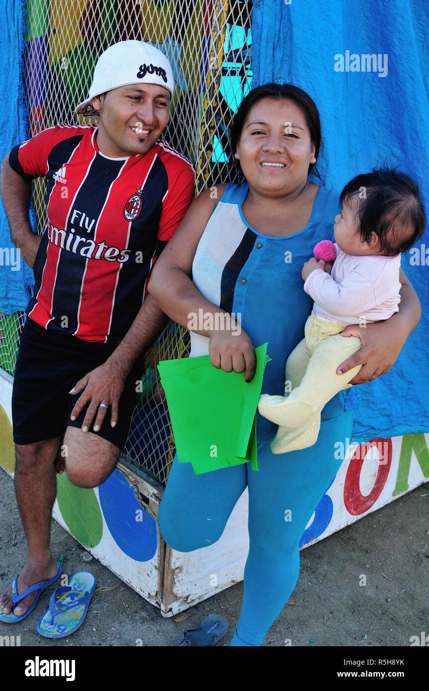 Amusement Park workers in PUERTO PIZARRO . Department of Tumbes .PERU ...
