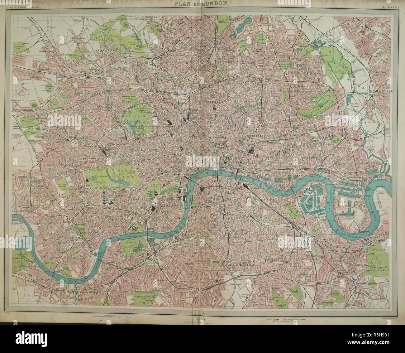 A plan of London. The Survey Atlas of England & Wales. A series of ...