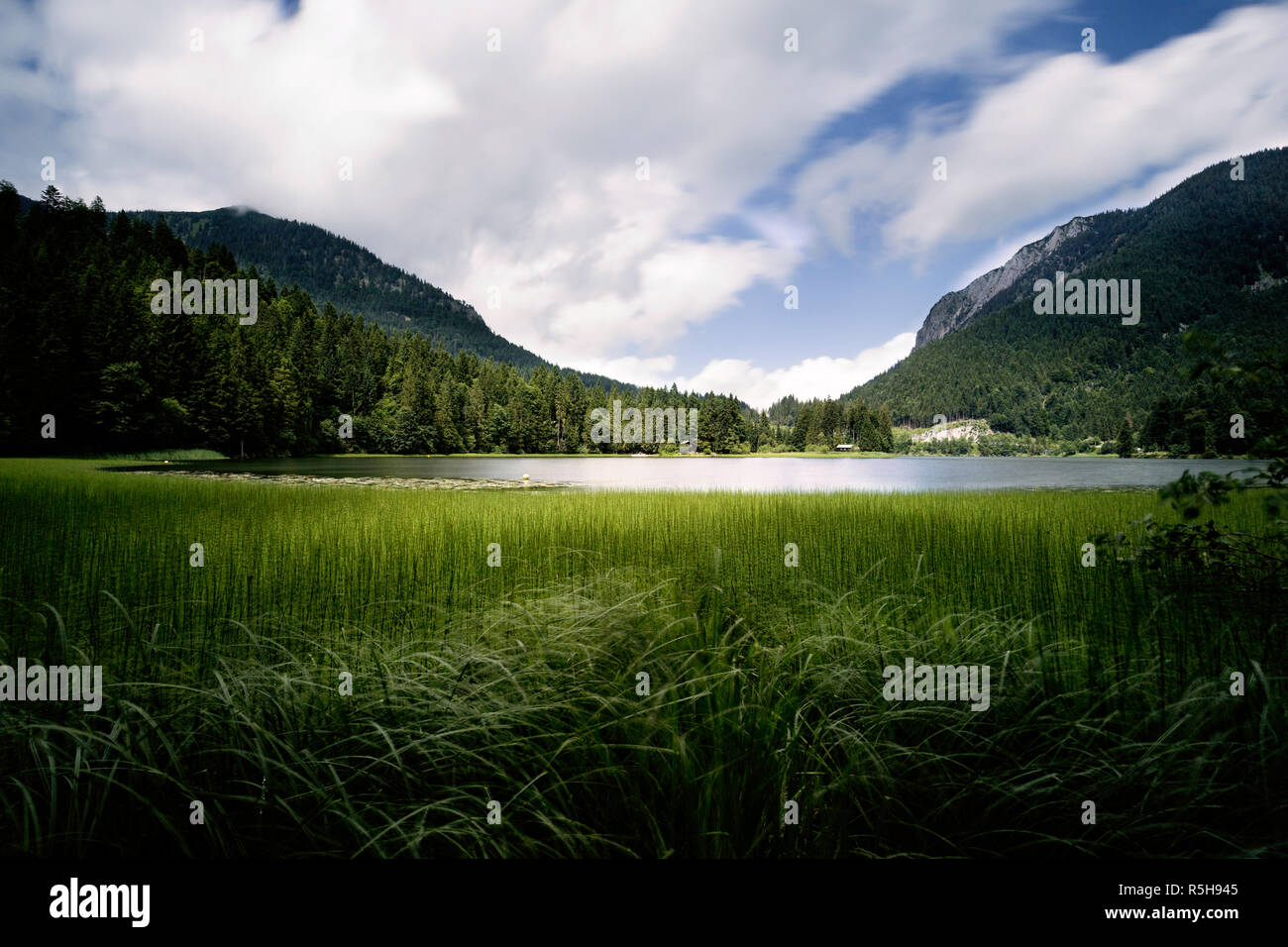 the spitzingsee in upper bavaria,germany,long time exposure Stock Photo ...