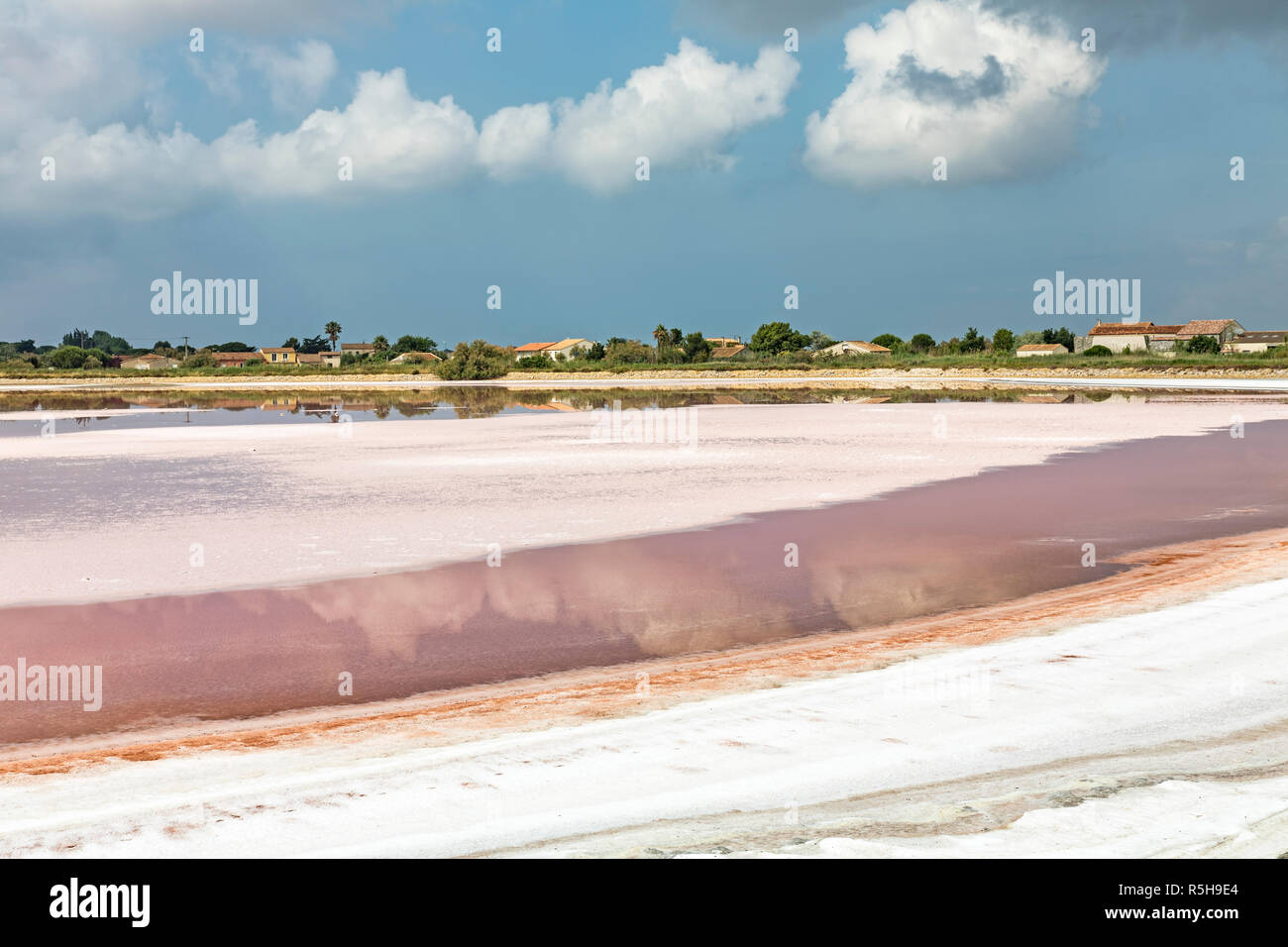 salt production in the camargue,southern france Stock Photo - Alamy