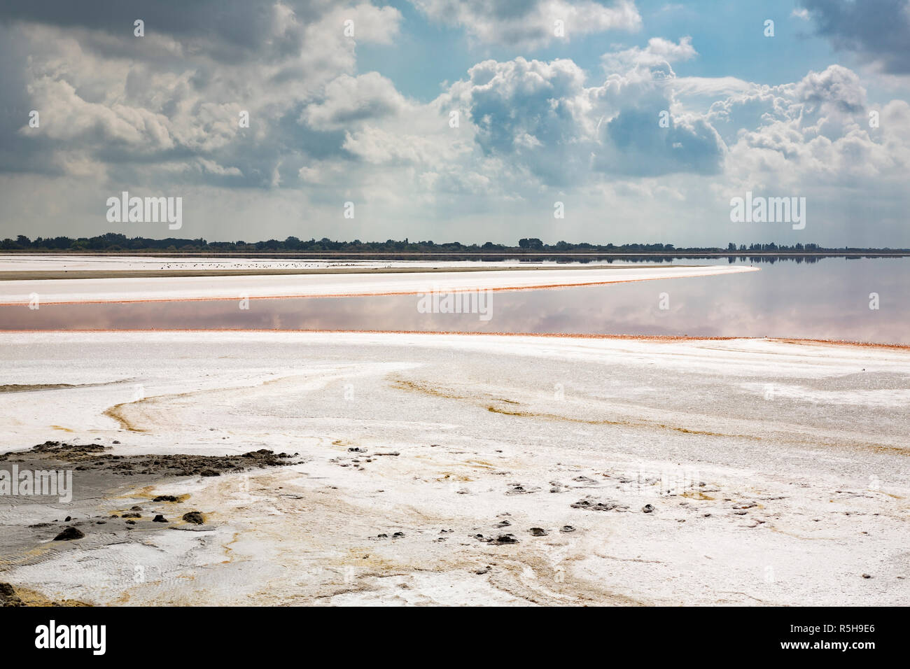 salt production in the camargue,southern france Stock Photo - Alamy