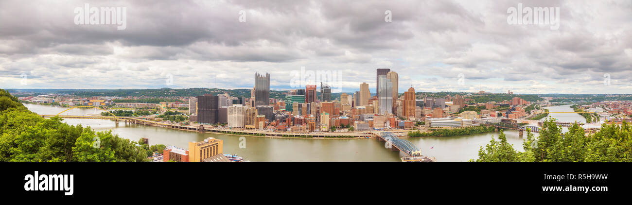 City pittsburgh panoramic aerial hi-res stock photography and images ...
