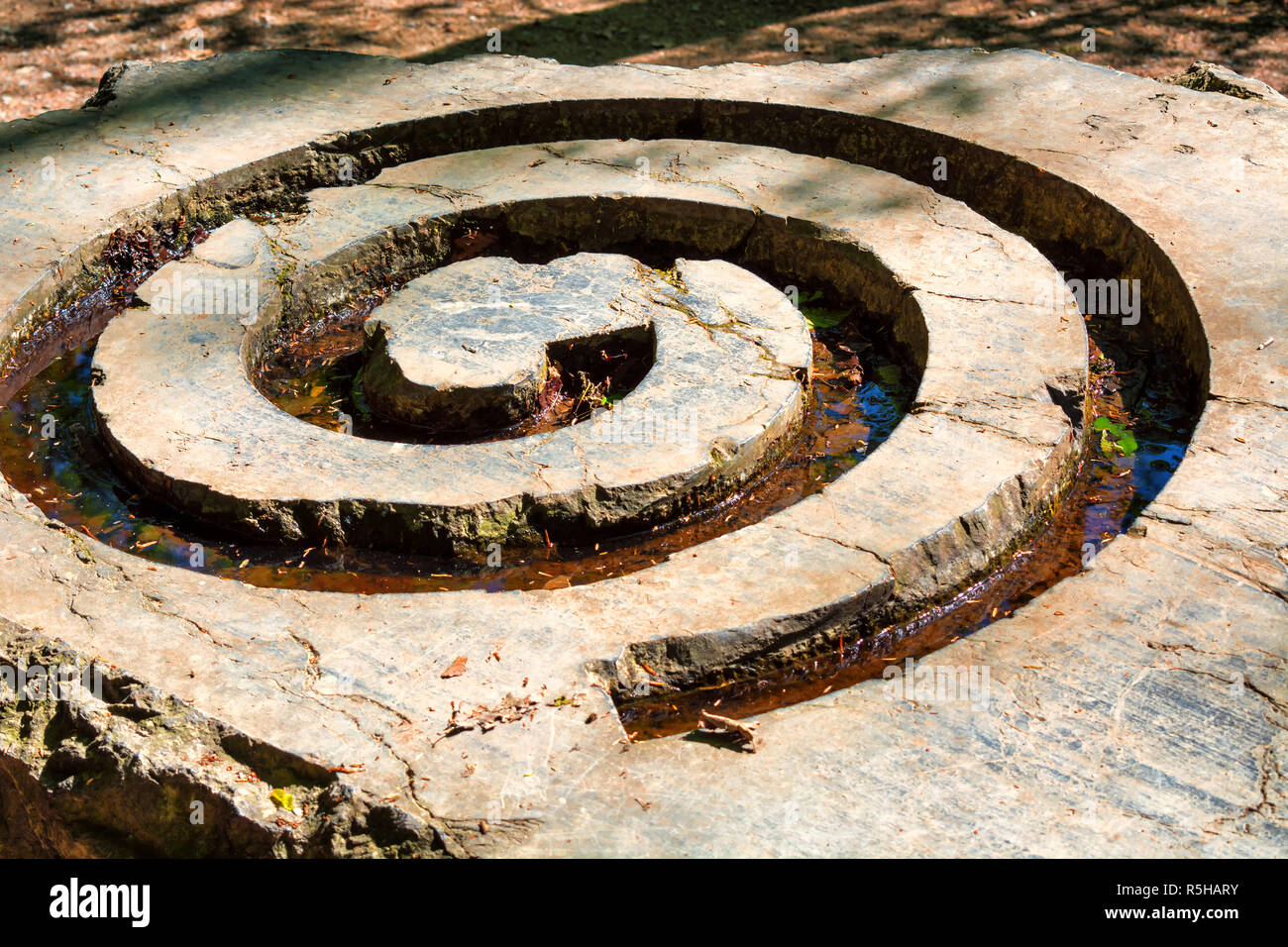 spiral made in stone Stock Photo - Alamy