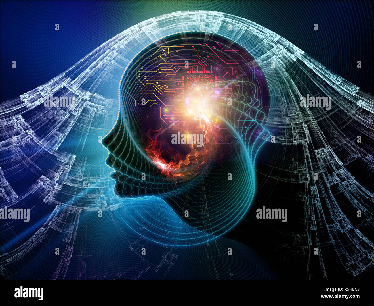 Propagation of Machine Consciousness Stock Photo - Alamy