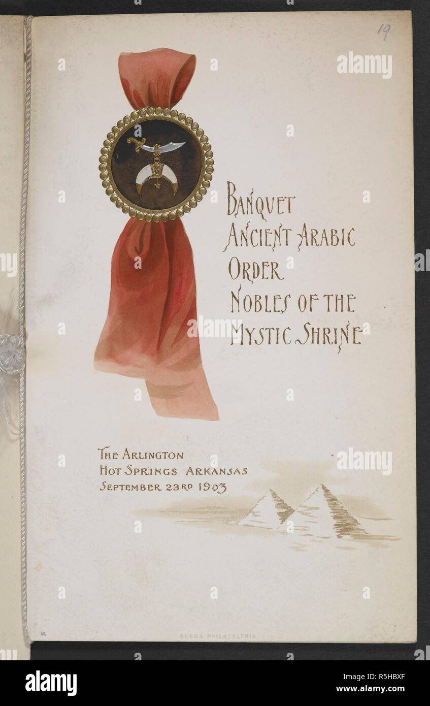 Ancient arabic order of the nobles of the mystic shrine hi-res stock ...