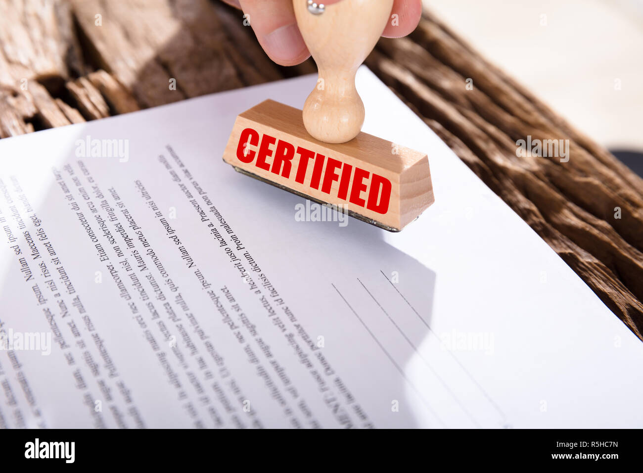 Stamp certified red text hi-res stock photography and images - Alamy