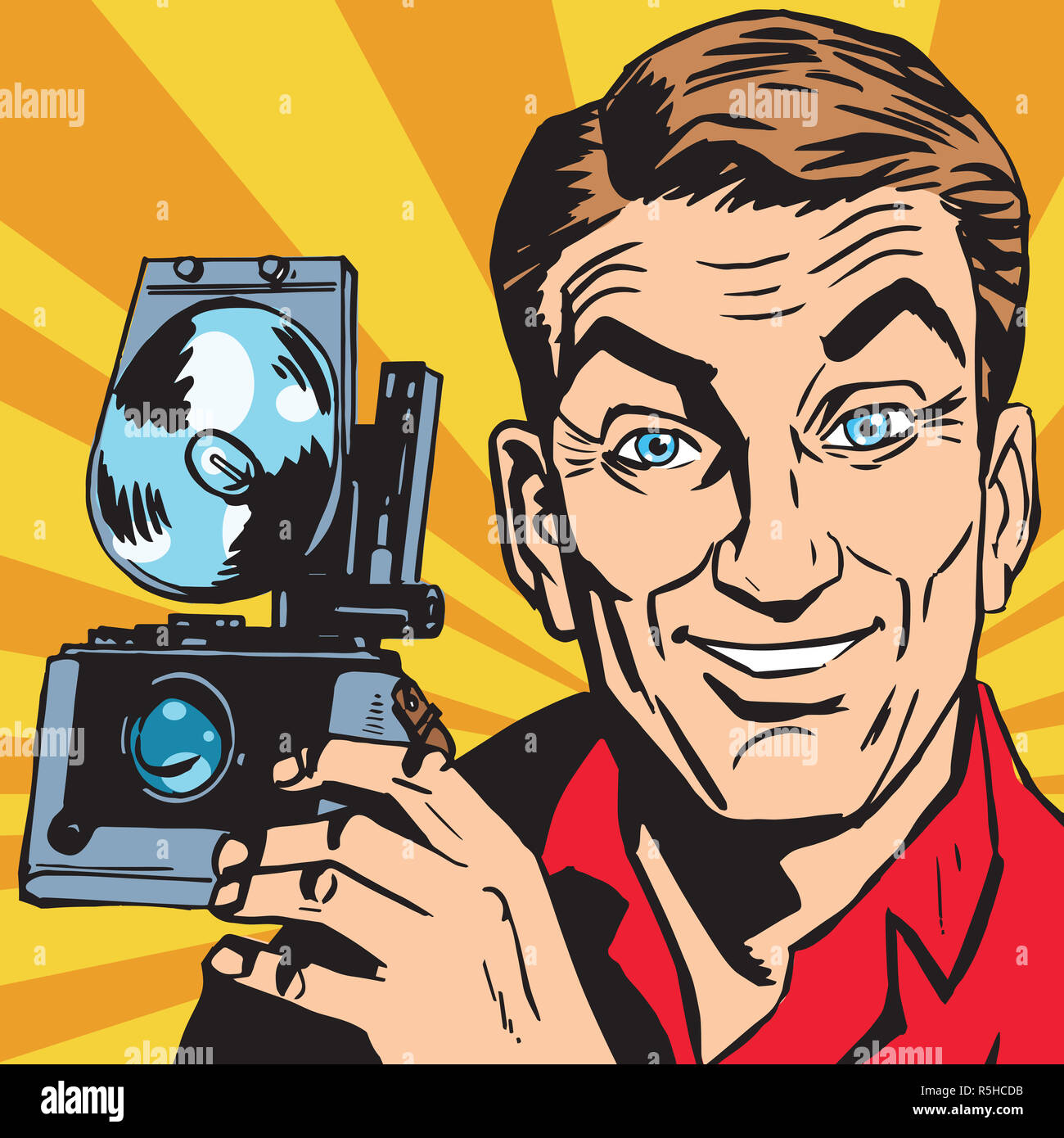 Man pop art avatar retro hi-res stock photography and images - Alamy