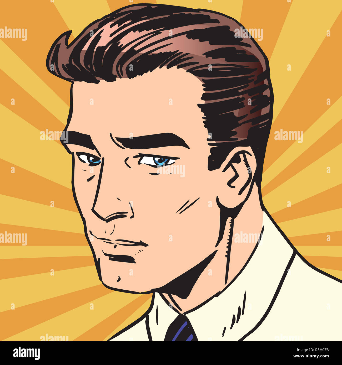 avatar portrait sad man Stock Photo - Alamy