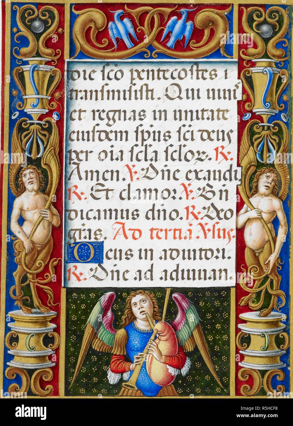 Text page from Hours of the Holy Spirit with decorated border showing ...
