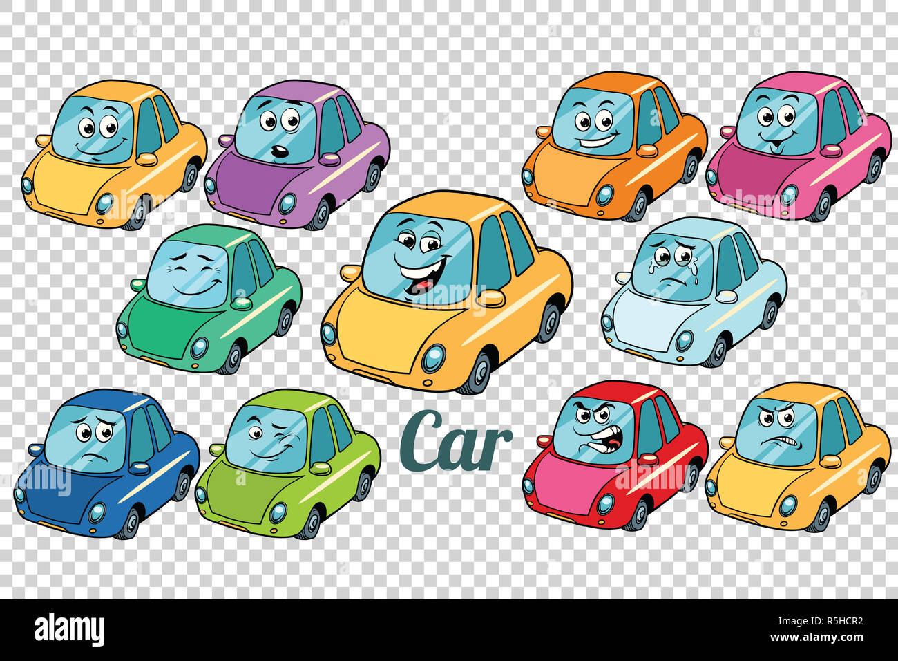 car vehicle automobile collection set neutral background Stock Photo ...