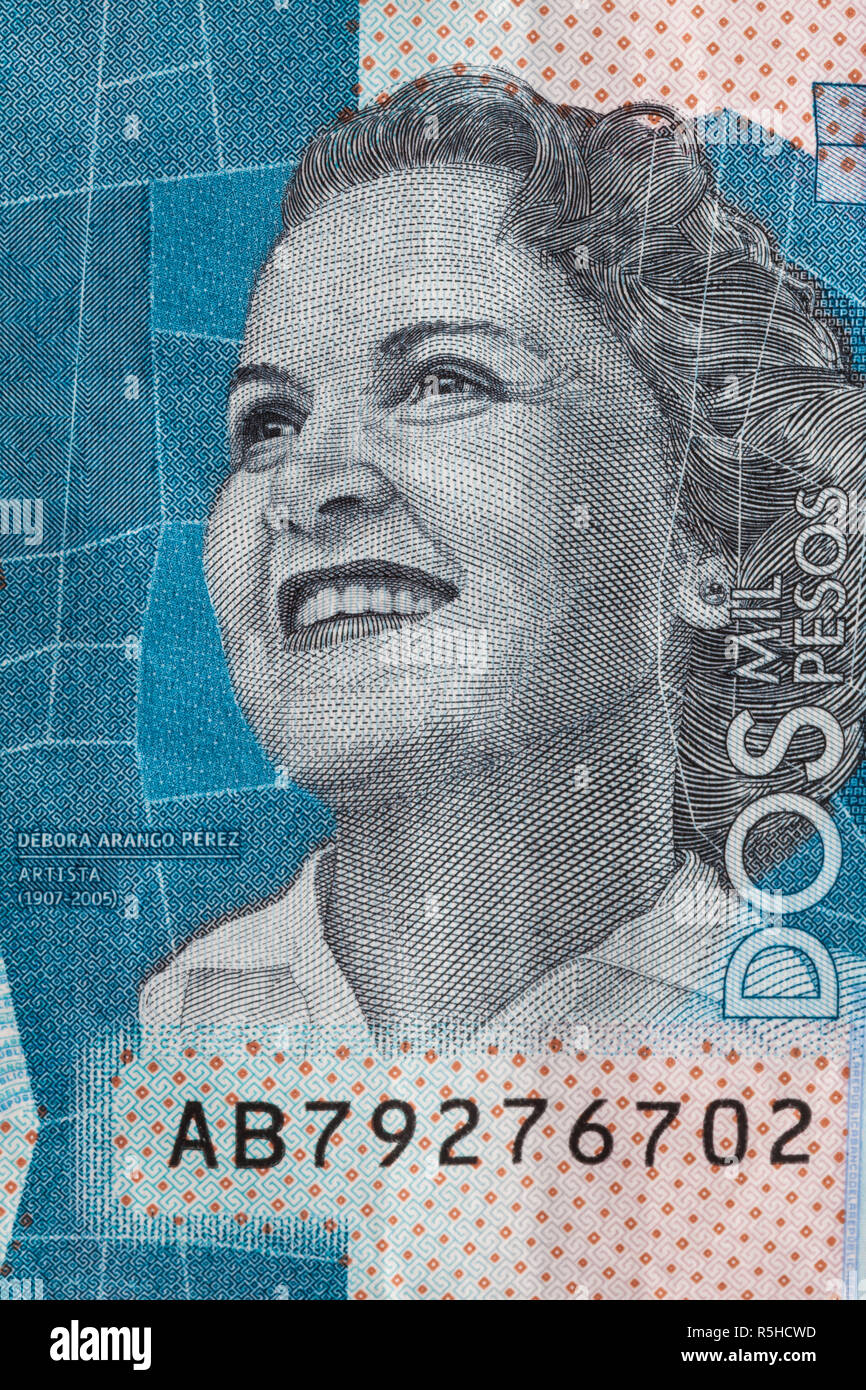 Artist Debora Arango Perez on the two thousand Colombian pesos bill ...