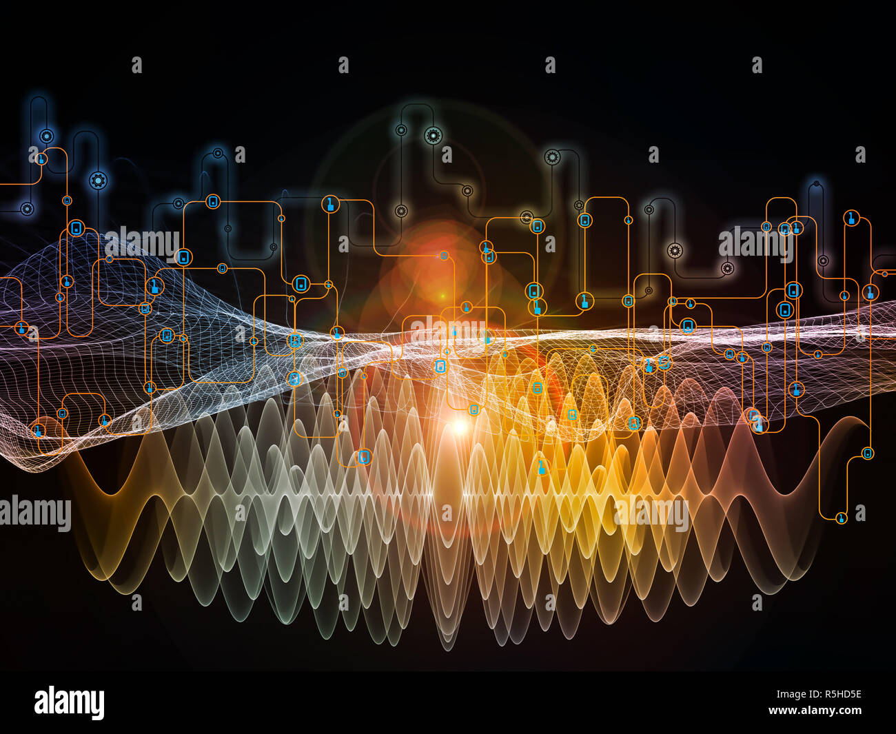 Data Flow Design Stock Photo - Alamy