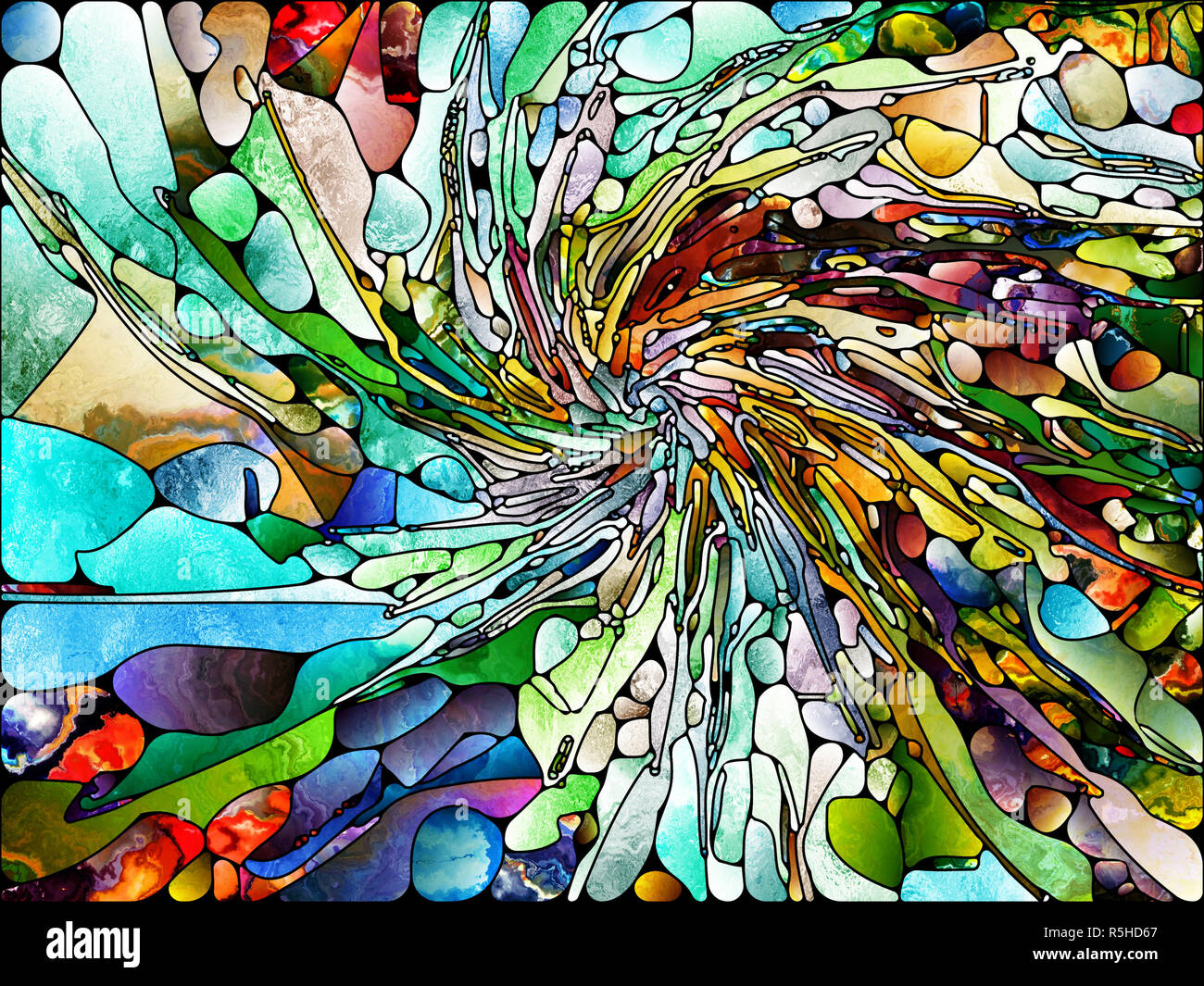 Advance of Leaded Glass Stock Photo - Alamy