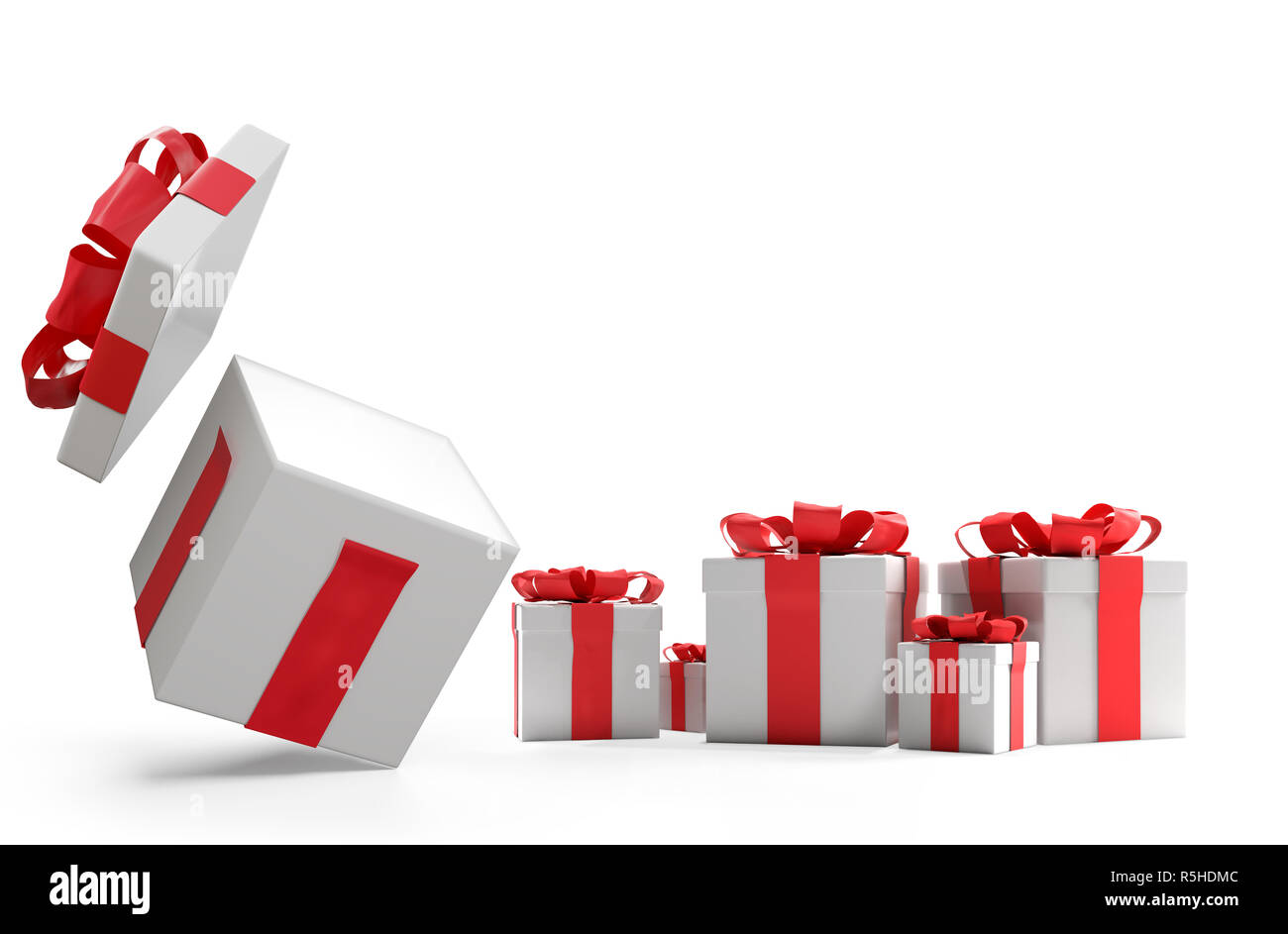 christmas presents 3d-illustration Stock Photo - Alamy