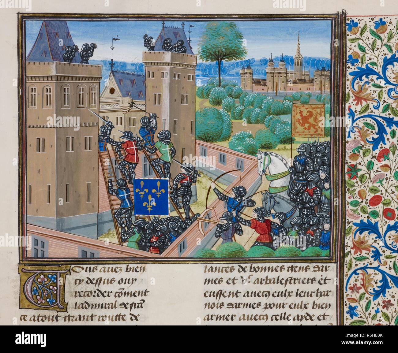 Medieval manuscript castle siege hi-res stock photography and images ...
