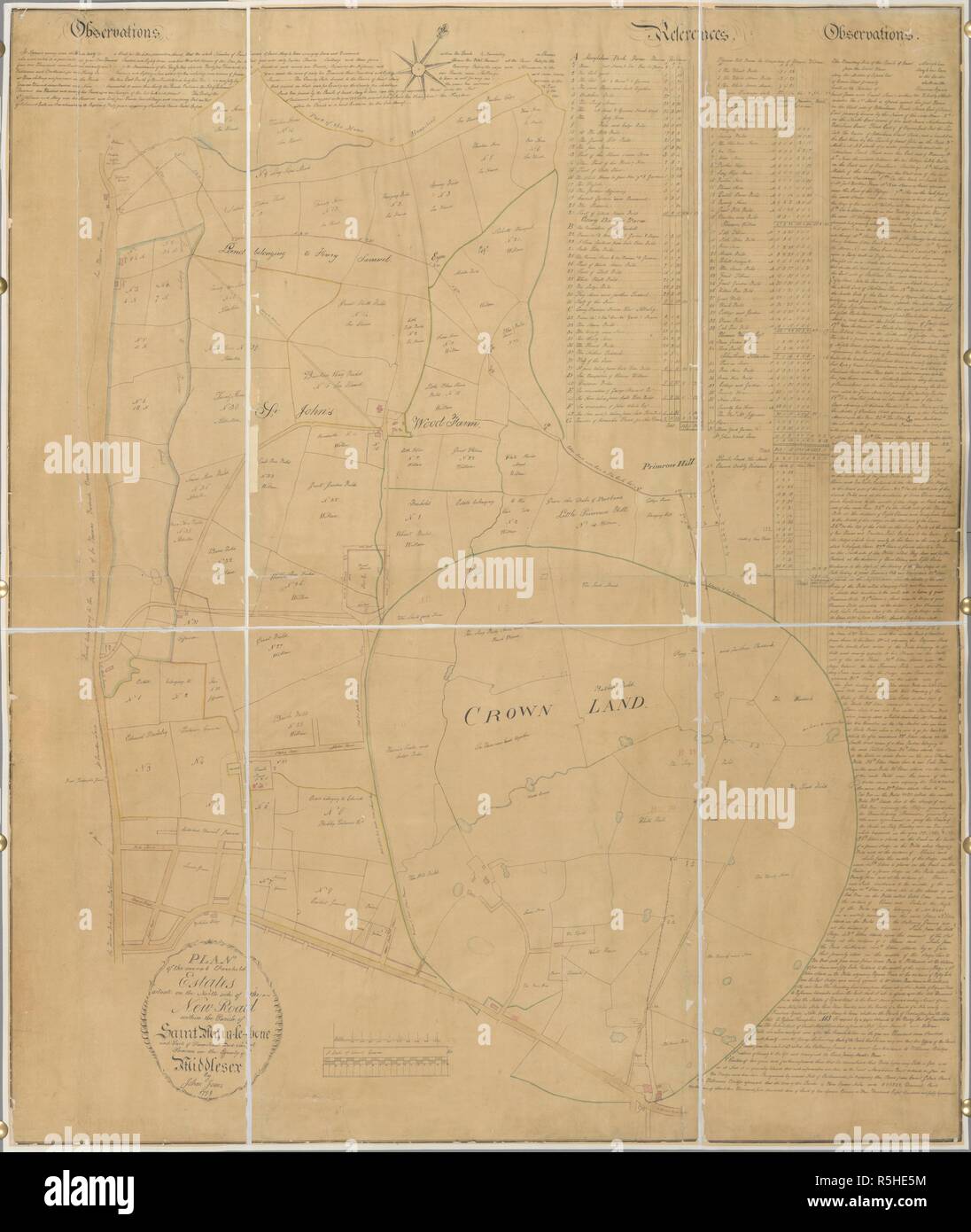 Saint Marylebone. Plan Estates Saint Marylebone Middlesex. . Source ...