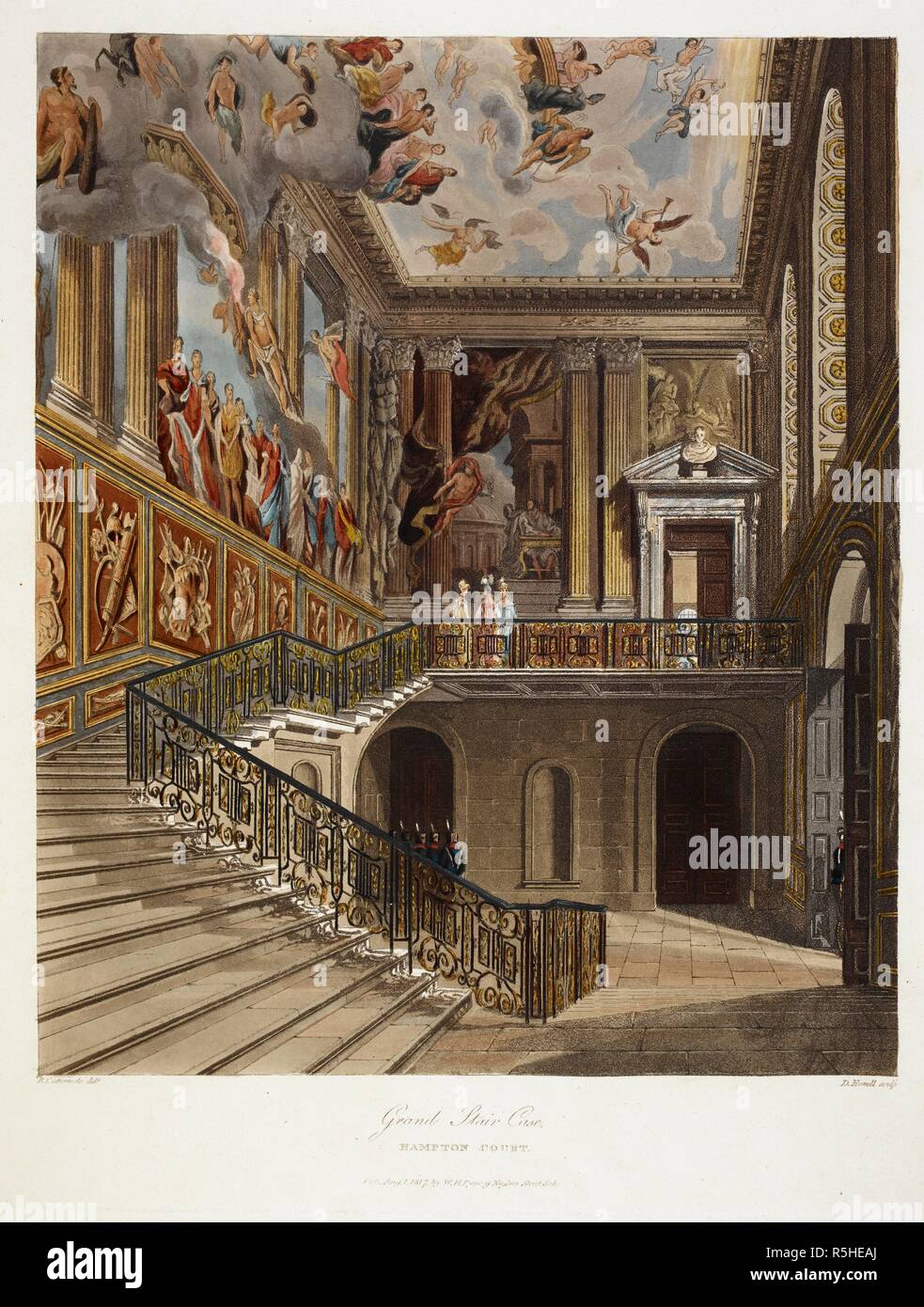 Grand Stair Case, Hampton Court. The History of the Royal Residences ...