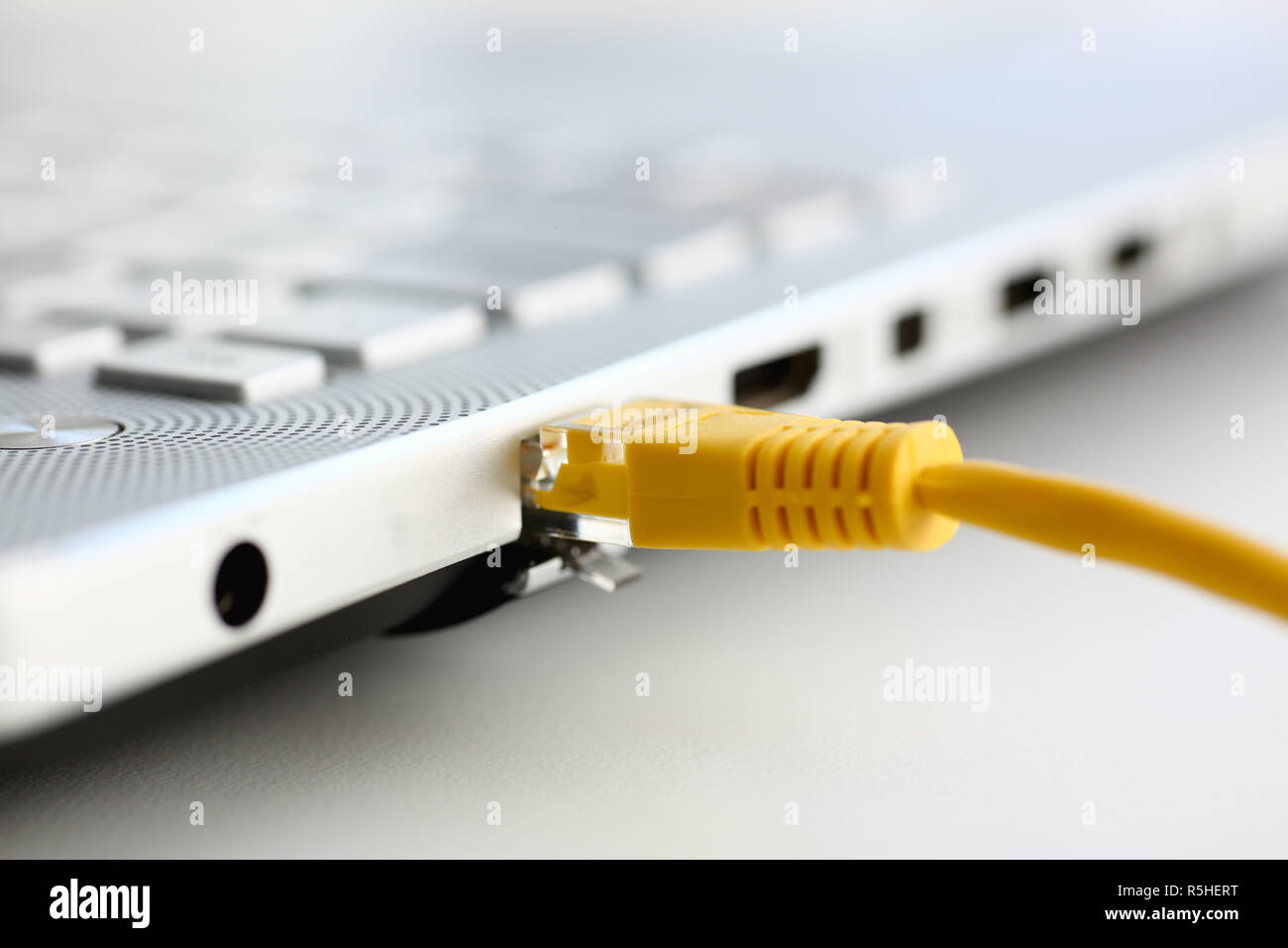 The network connector is inserted into the Stock Photo - Alamy