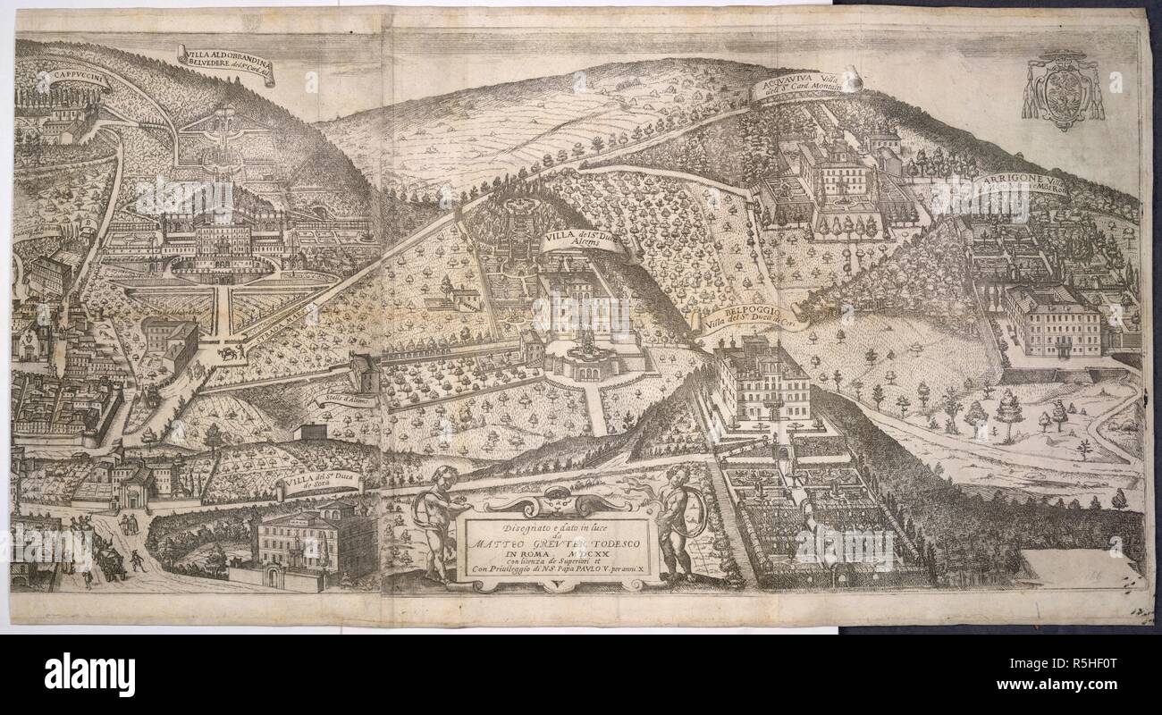 Map of hills of rome hi-res stock photography and images - Alamy