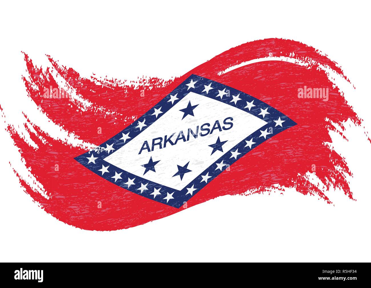 National Flag Of Arkansas, Designed Using Brush Strokes Isolated On A ...