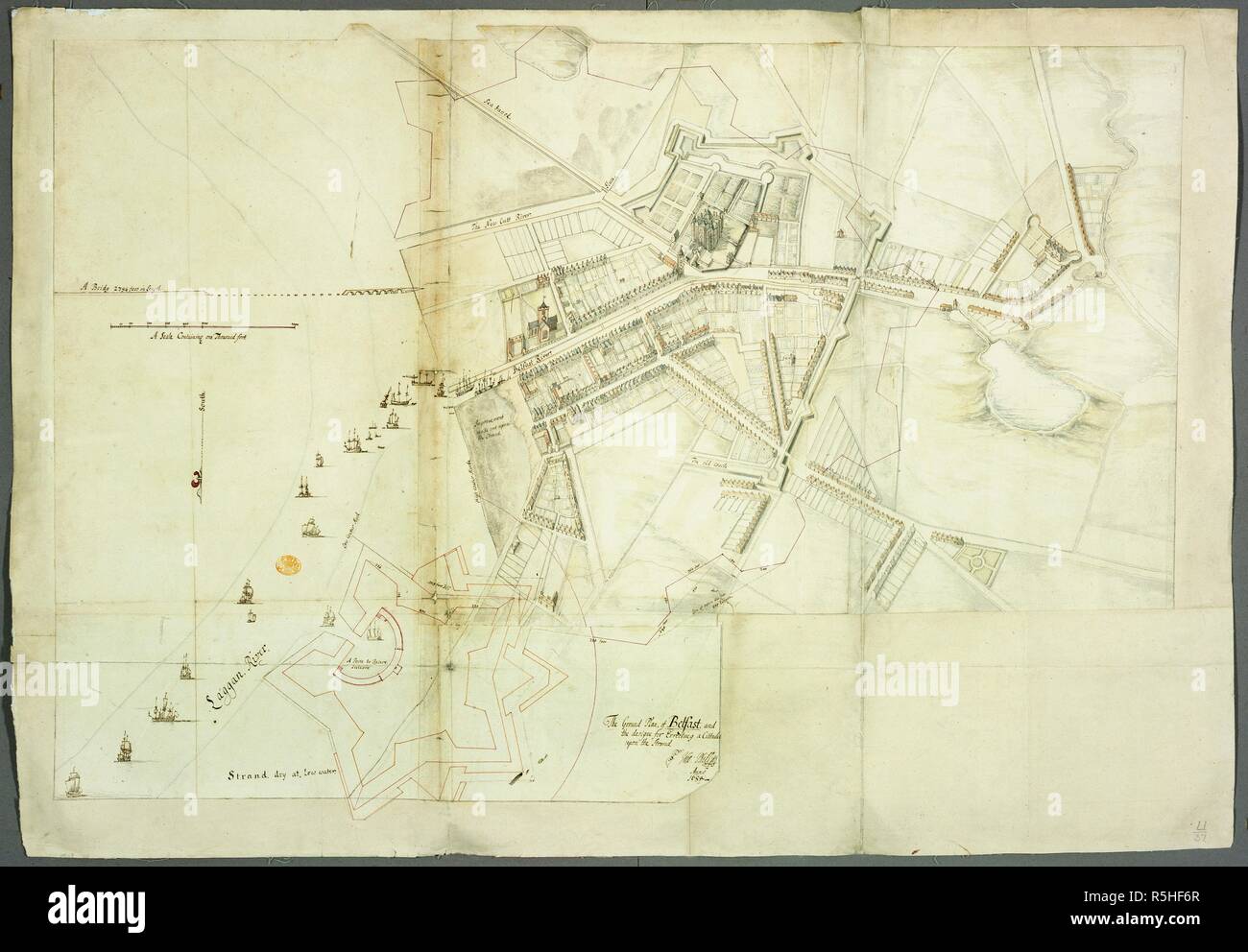 A plan of Belfast. A colored "ground plan of Belfast, and the designe ...