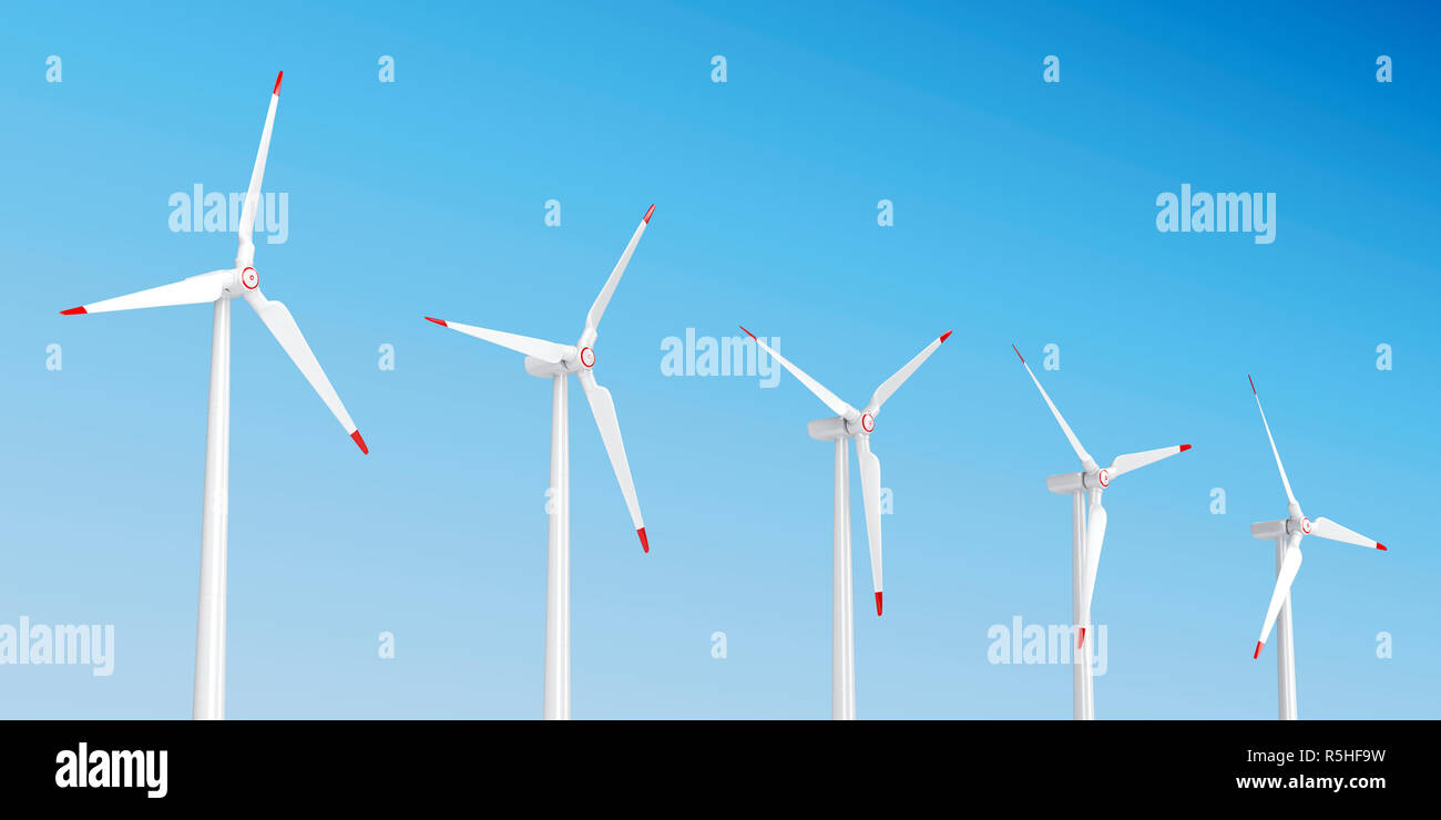 Group of wind turbines Stock Photo - Alamy