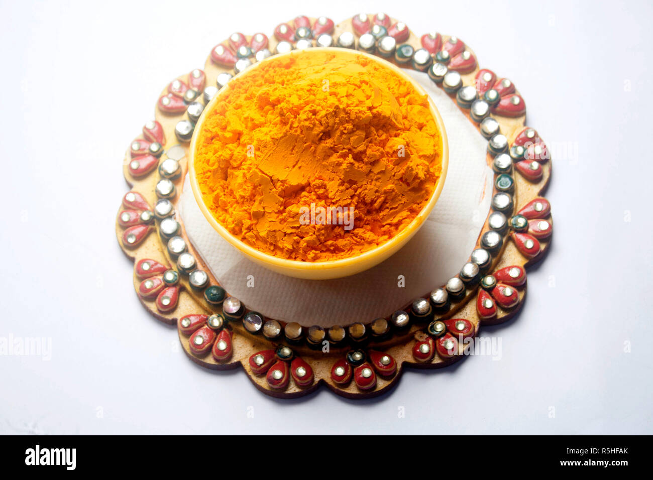 indian festival holi with pleat bowl Stock Photo - Alamy