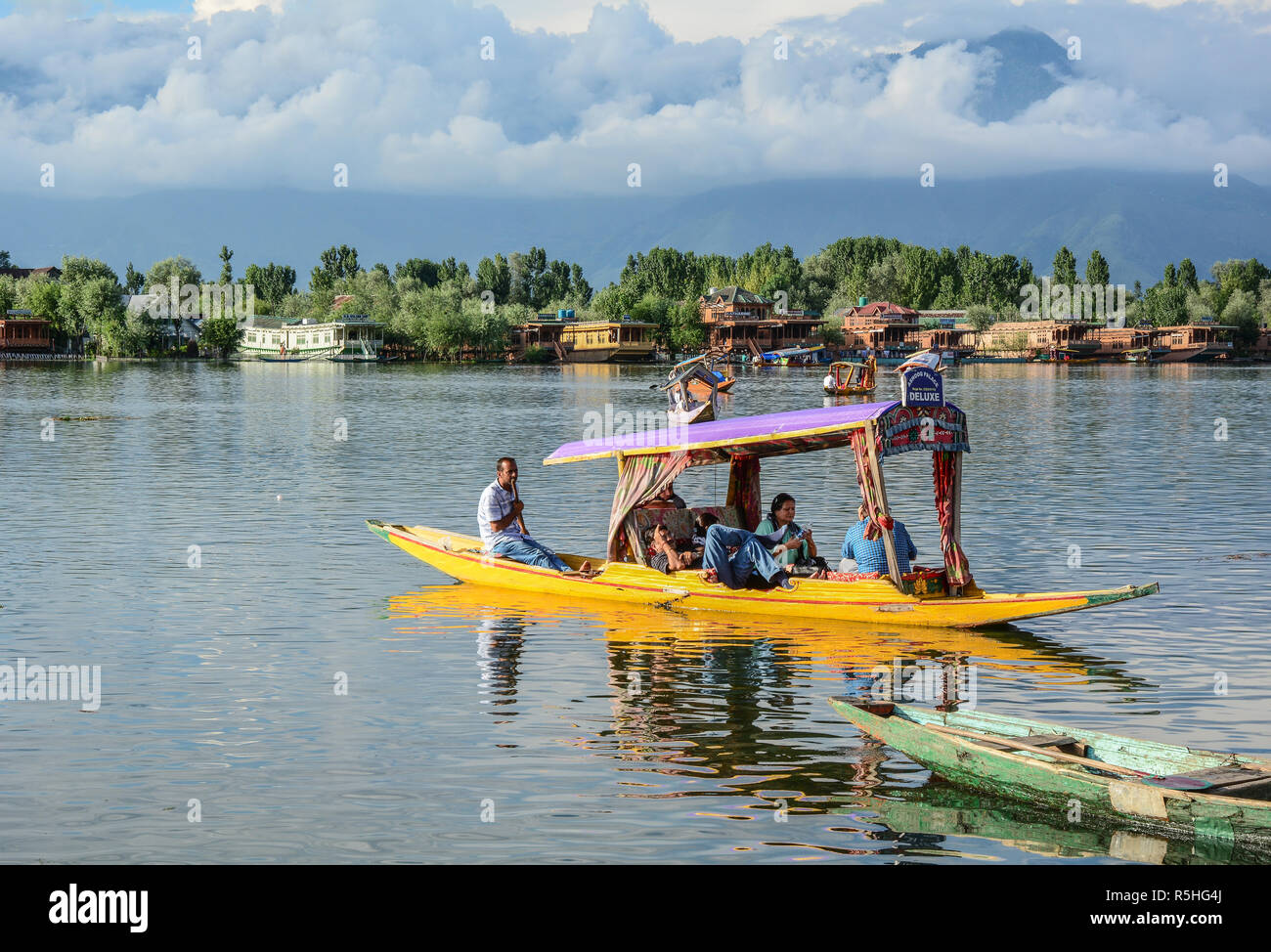 Srinagar, India - Jul 2, 2015. Landscape of Dal Lake in Srinagar, India ...