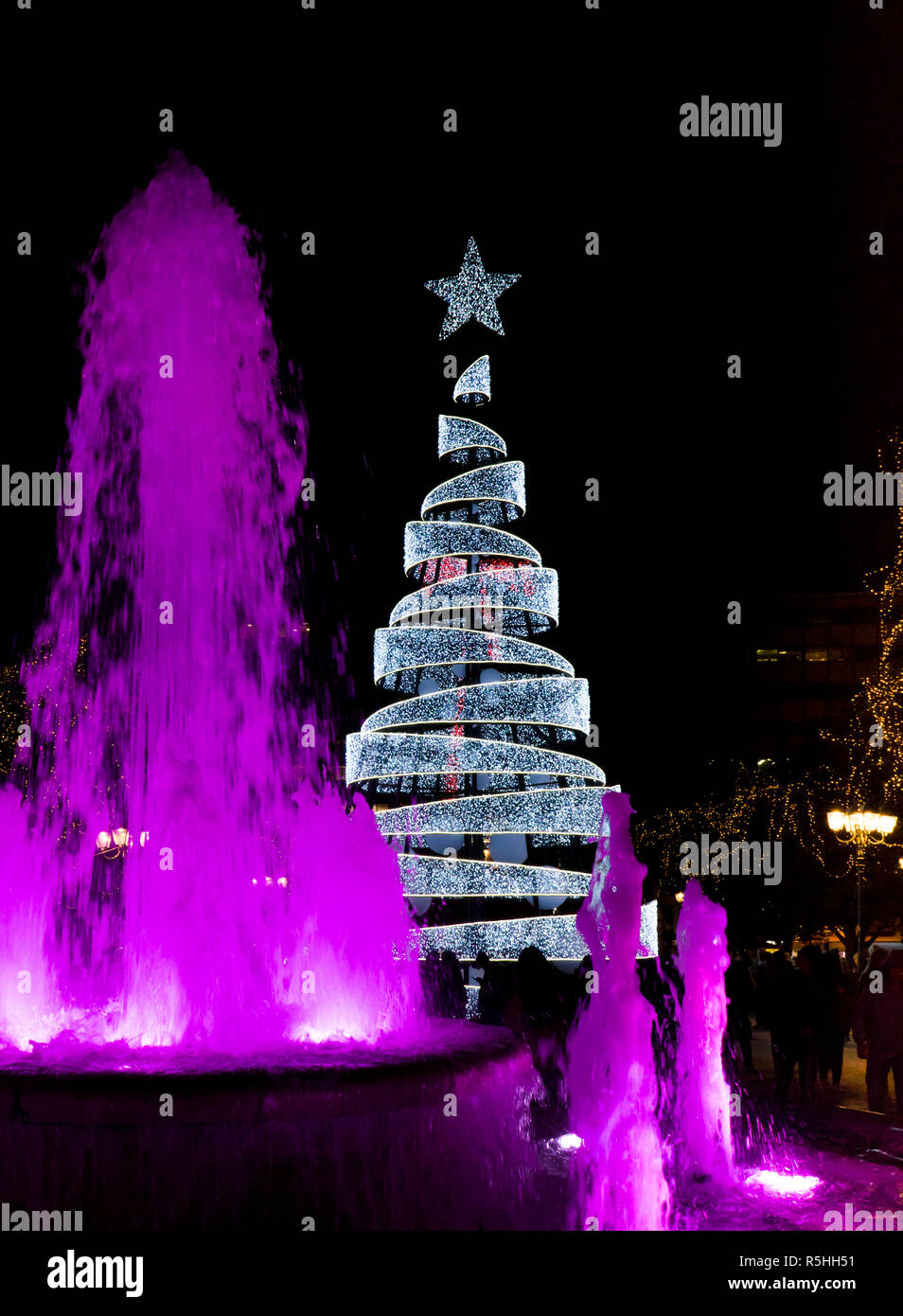 Christmas tree background Stock Photo - Alamy