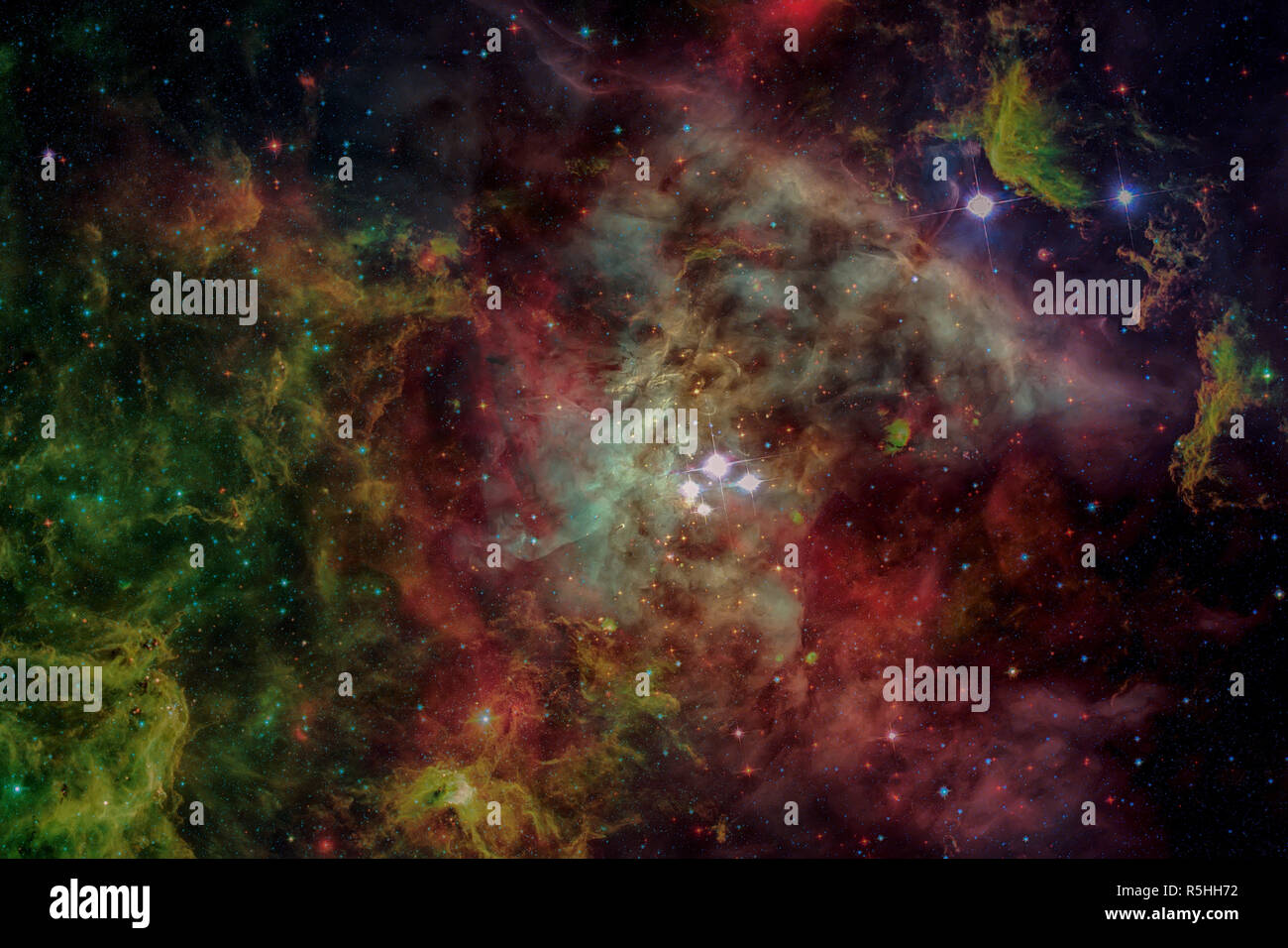 Nebula and stars in outer space. Elements of this image furnished by ...