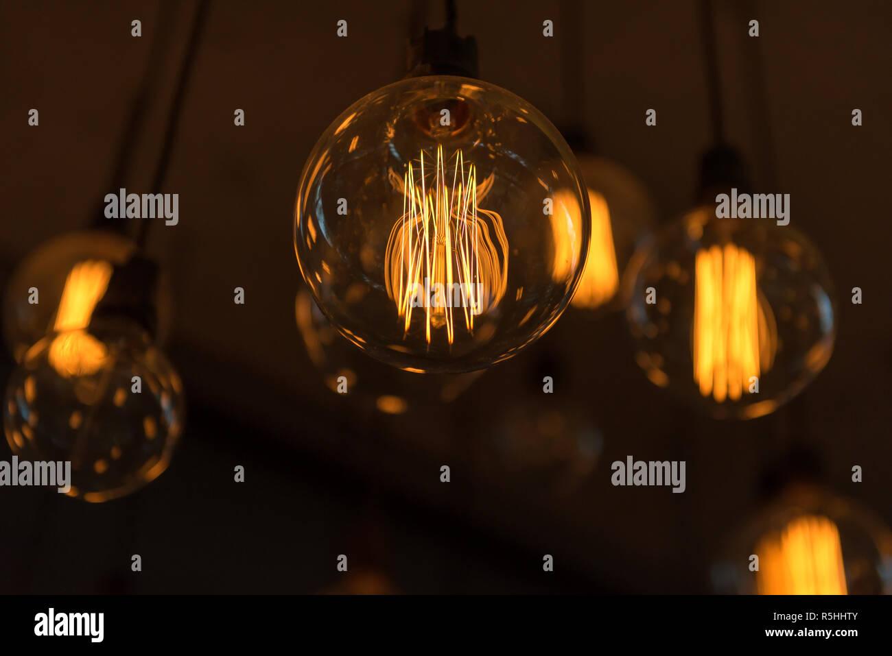 Beautiful Vintage Lighting decor for building interiors Stock Photo - Alamy