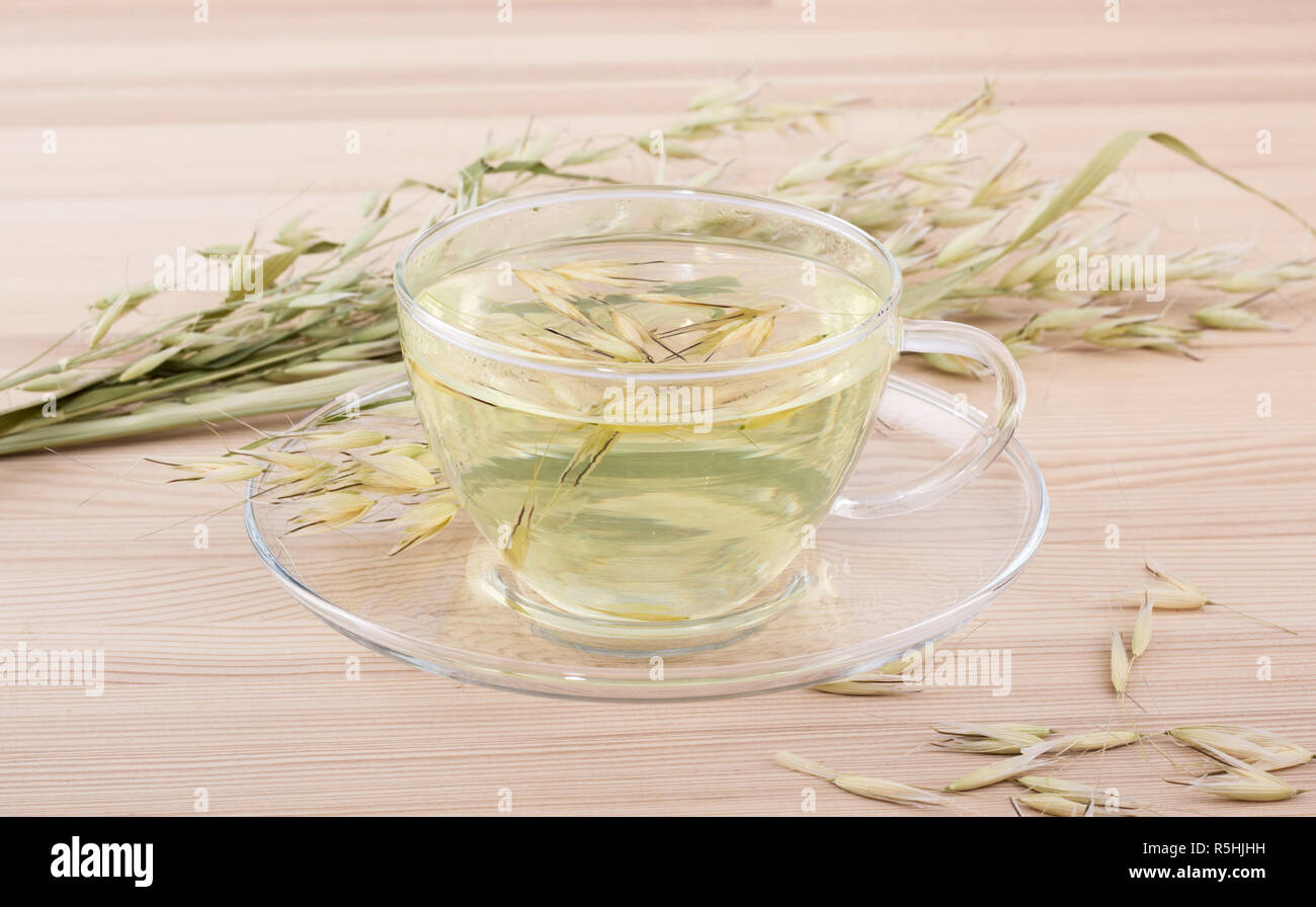 Cup of fresh oat tea Stock Photo - Alamy