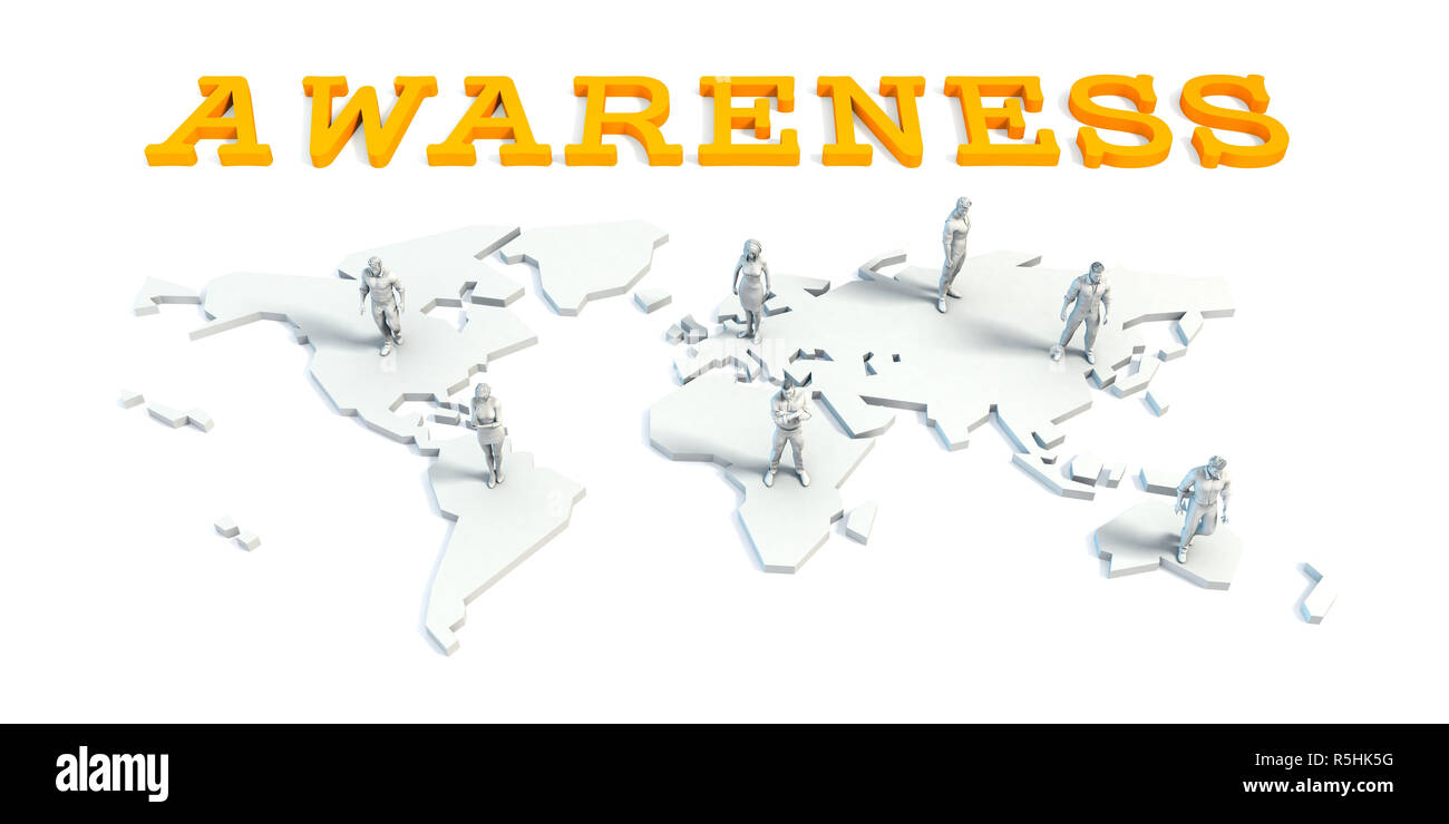 Awareness Concept with Business Team Stock Photo - Alamy