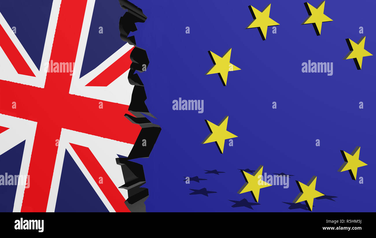 Brexit, The Exit of Great Britain from the European Union Stock Photo ...