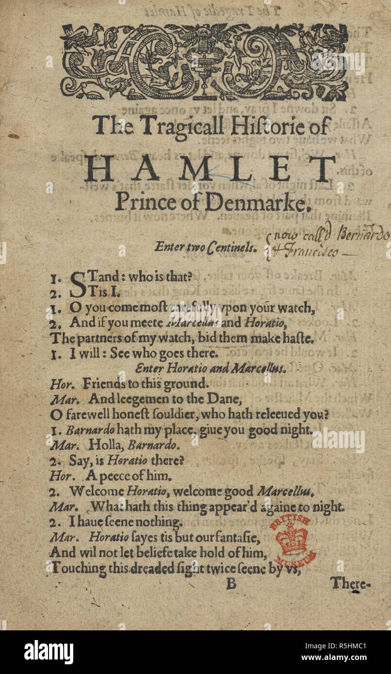 Title page hamlet hi-res stock photography and images - Alamy