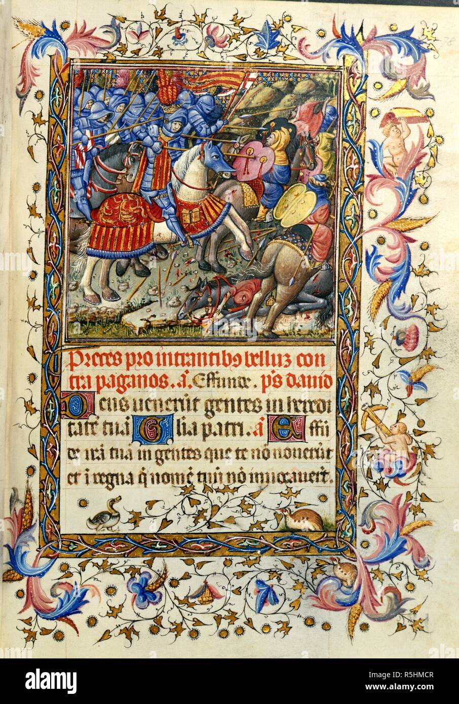 King Alfonso V in battle. Psalter and Hours of Alfonso V of Aragon ...