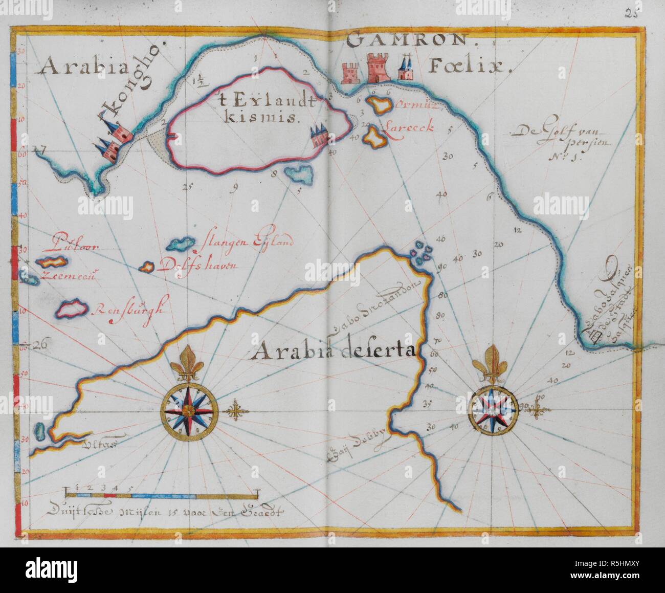 Dutch portolano coloured maps and views hi-res stock photography and ...
